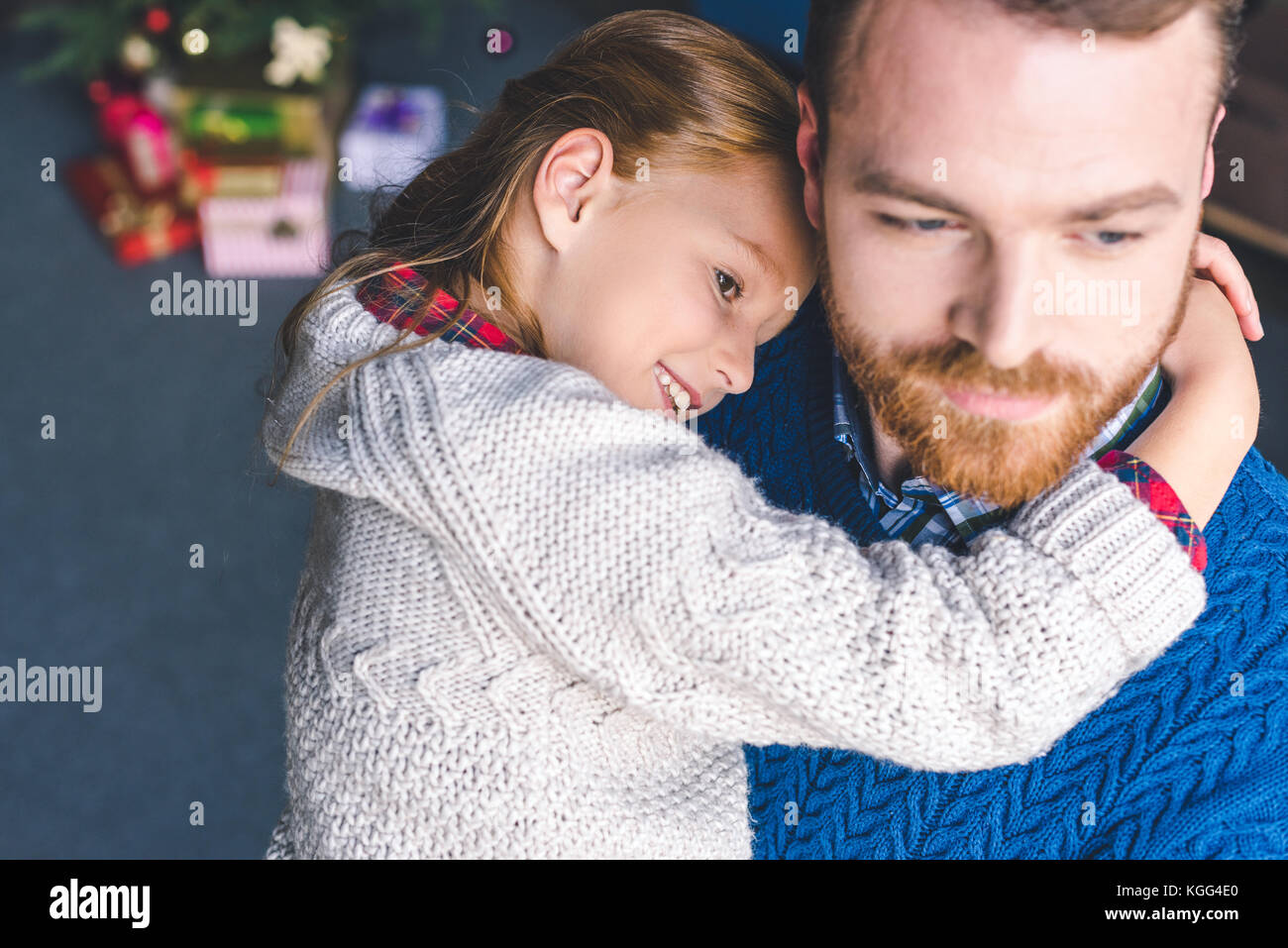father embracing with daughter Stock Photo - Alamy