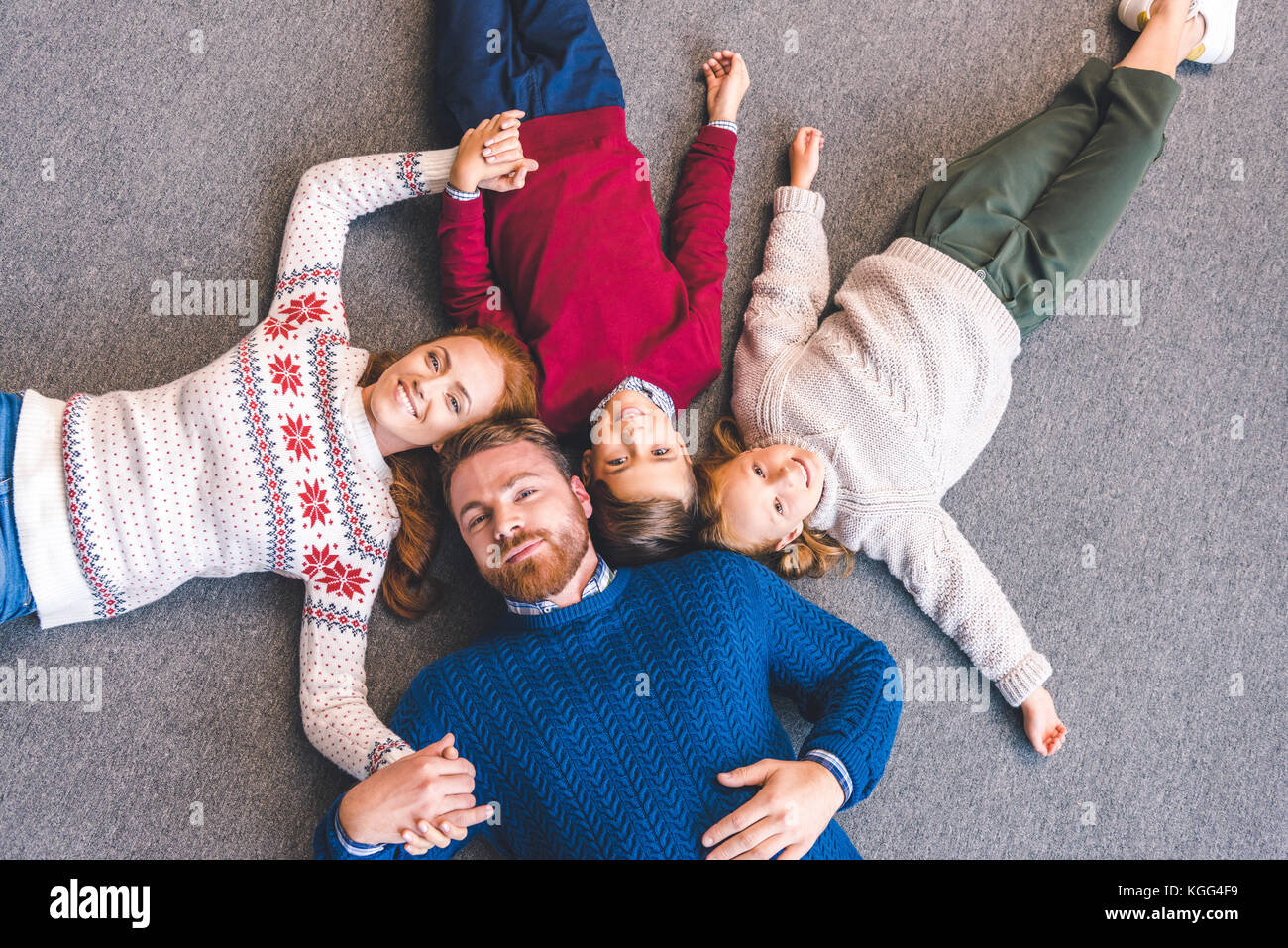 Kids laying on floor hi-res stock photography and images - Alamy