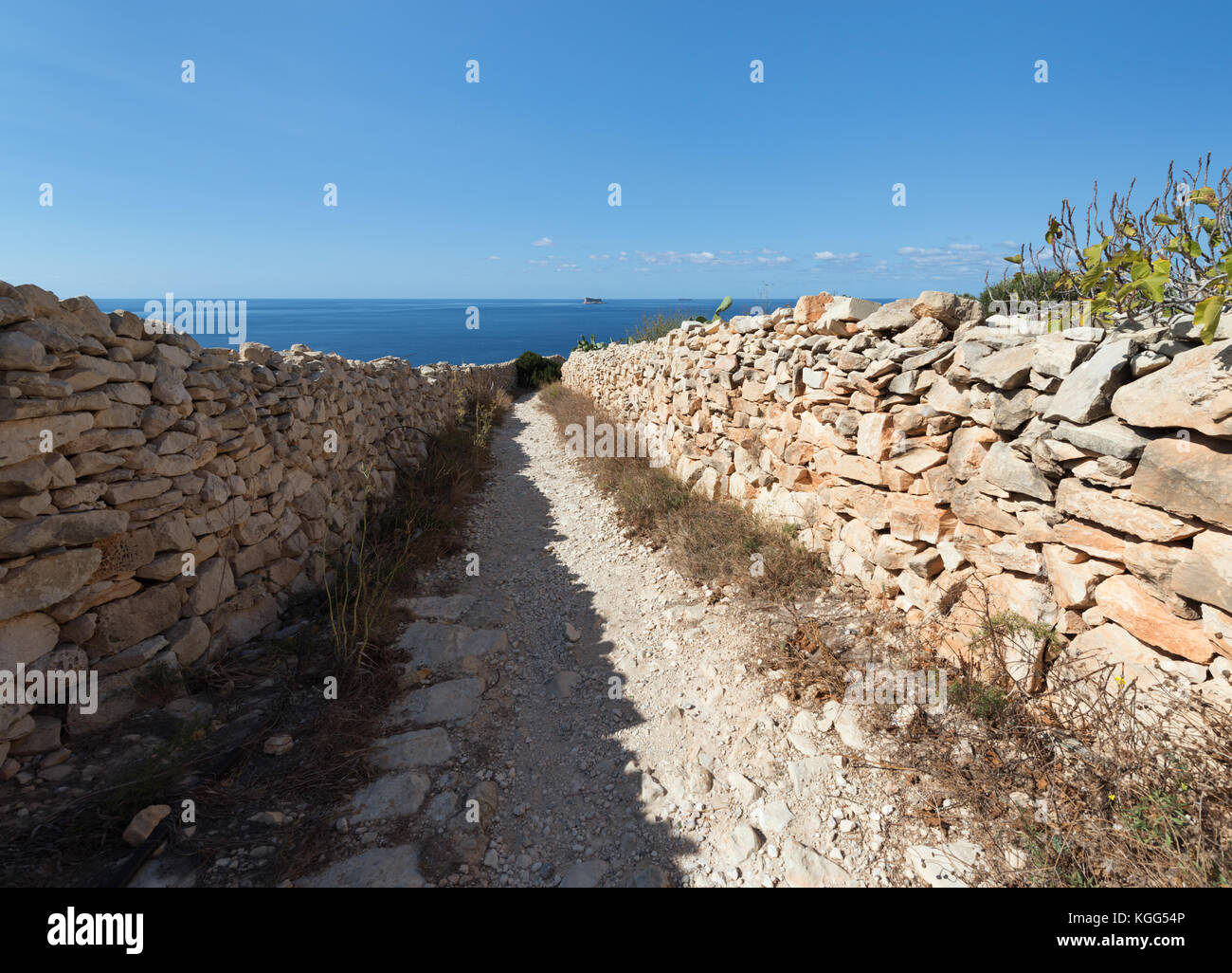 Path to the sea in Malta Stock Photo - Alamy