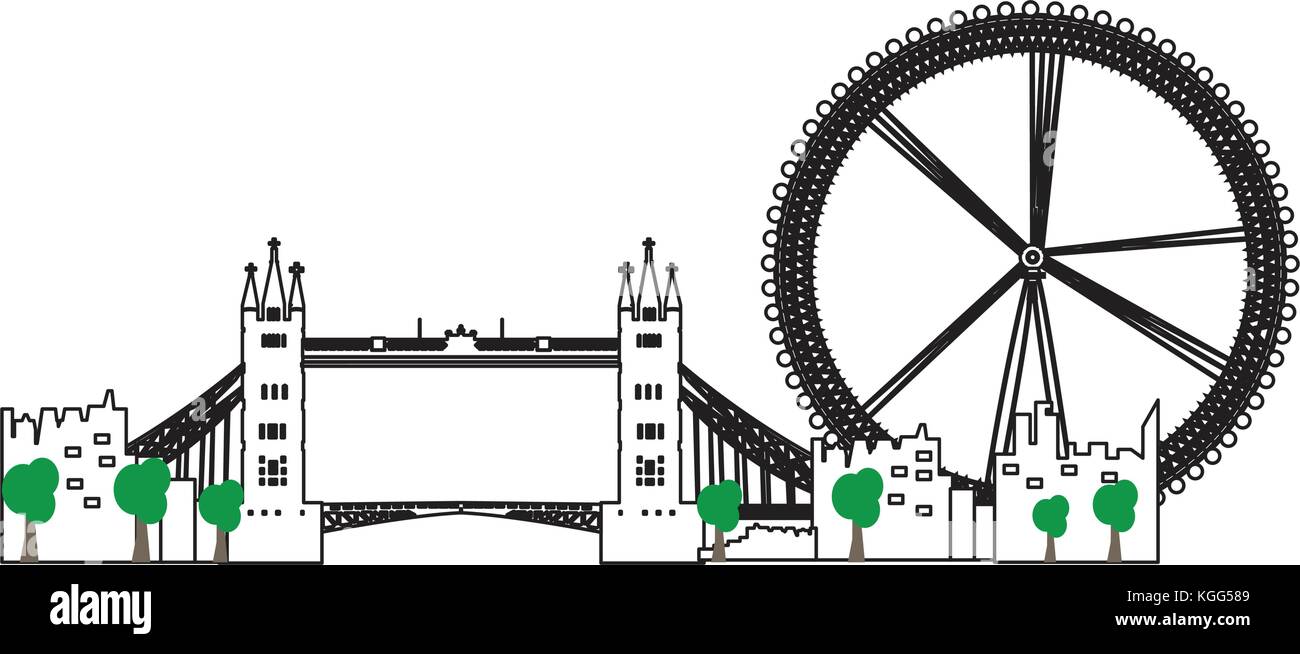 Isolated London cityscape Stock Vector Image & Art - Alamy