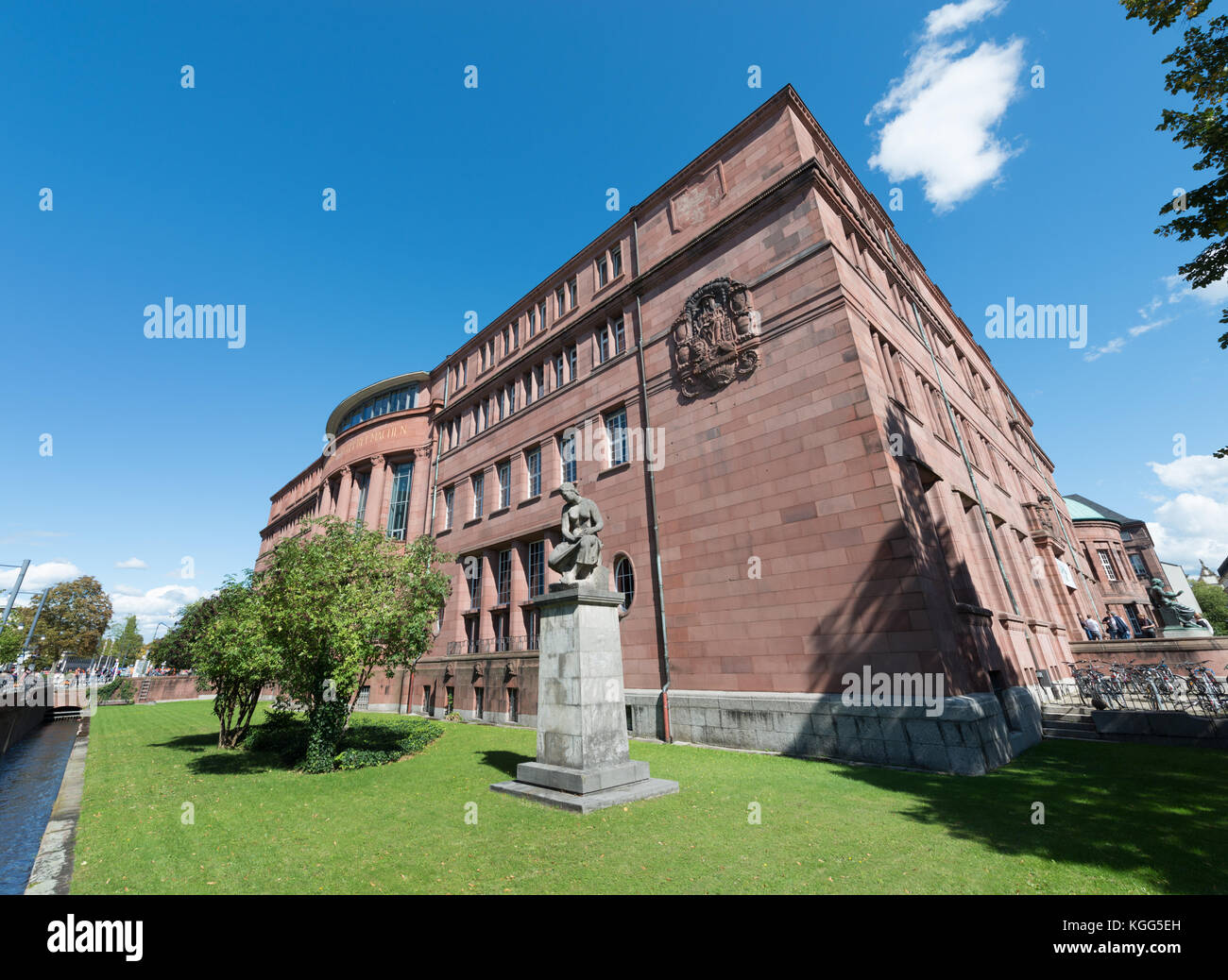 Building of universty in Freiburg (Germany). Faculties of Theology and Humanities Stock Photo ...
