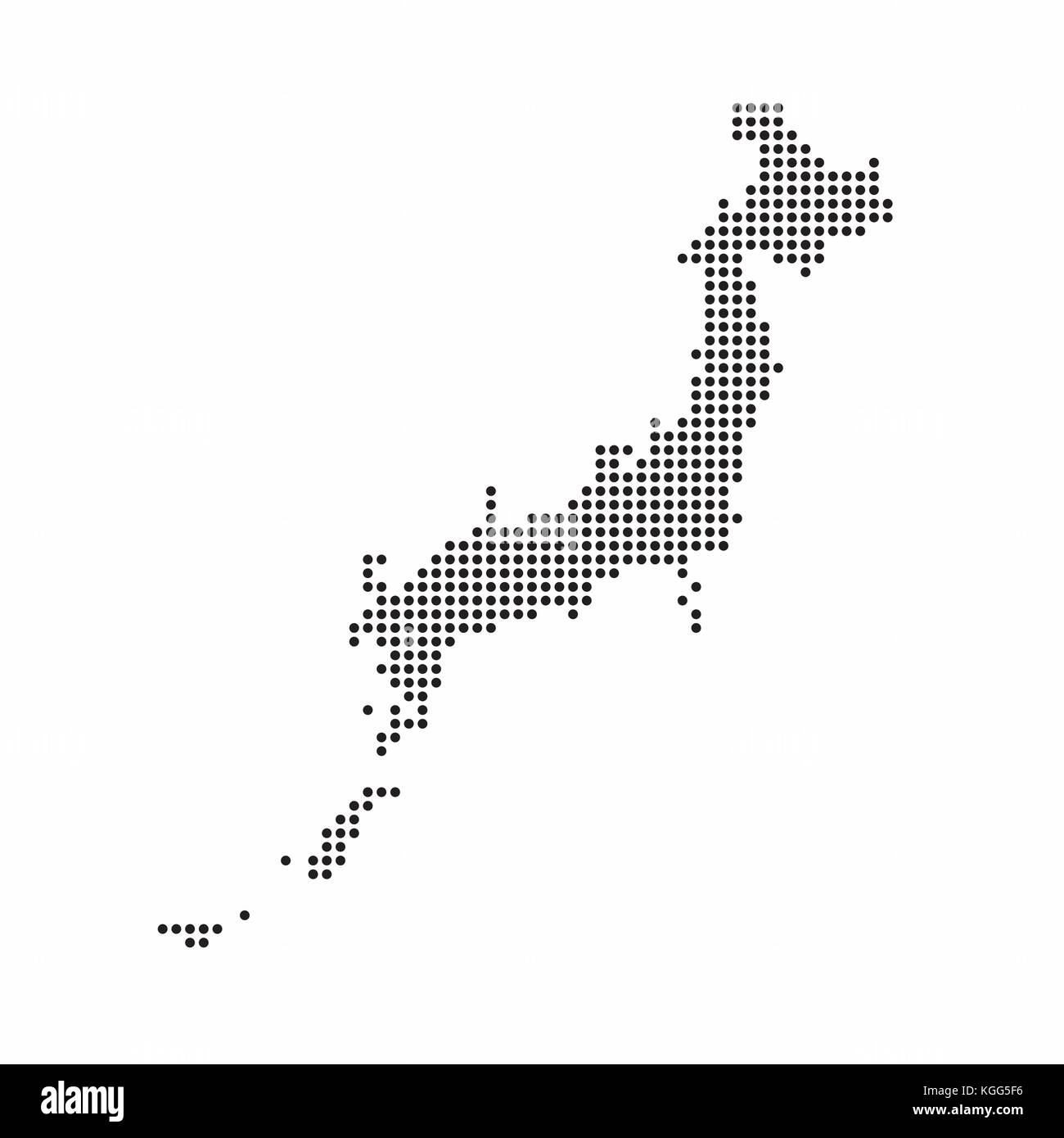 Japan country map hi-res stock photography and images - Alamy