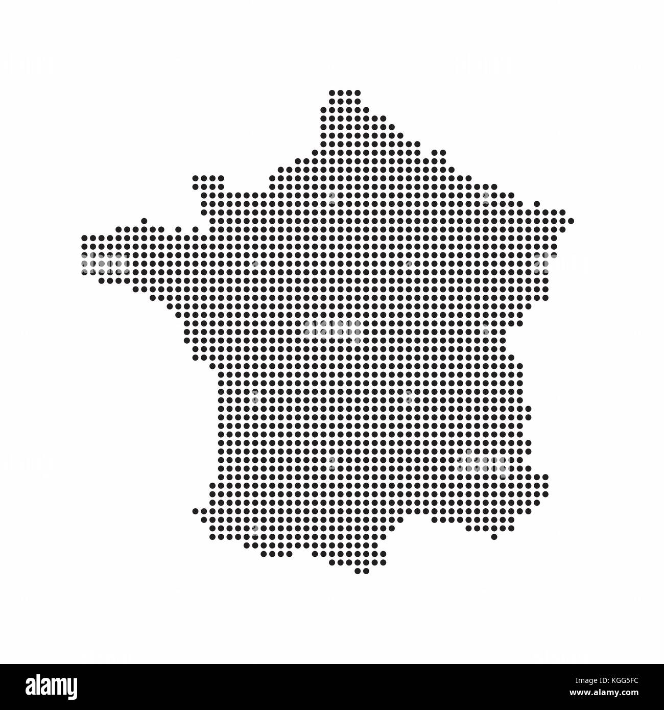 France country map Black and White Stock Photos & Images - Alamy