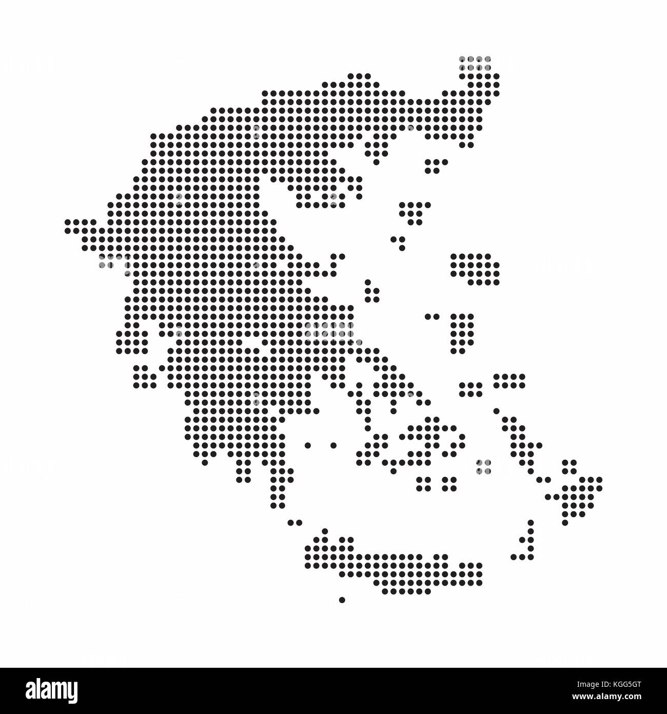 Dotted map greece Stock Vector Images - Alamy