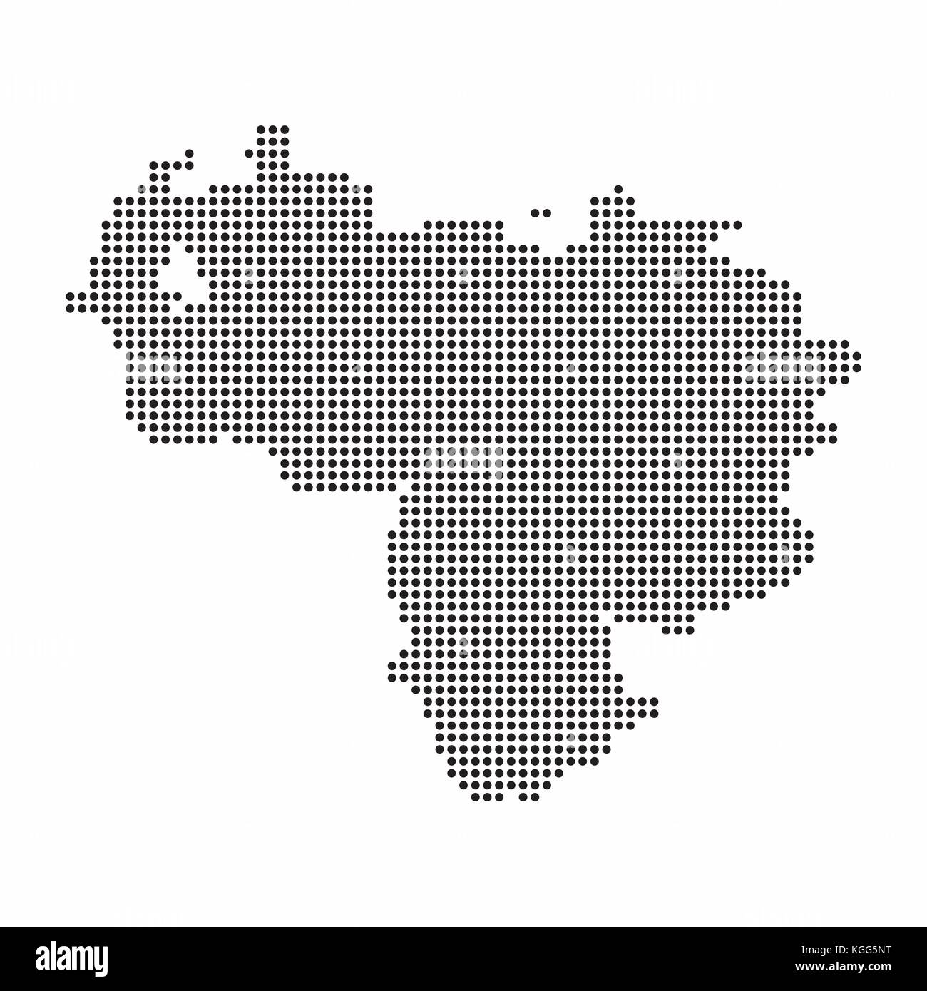 Venezuela country map made from abstract halftone dot pattern Stock ...