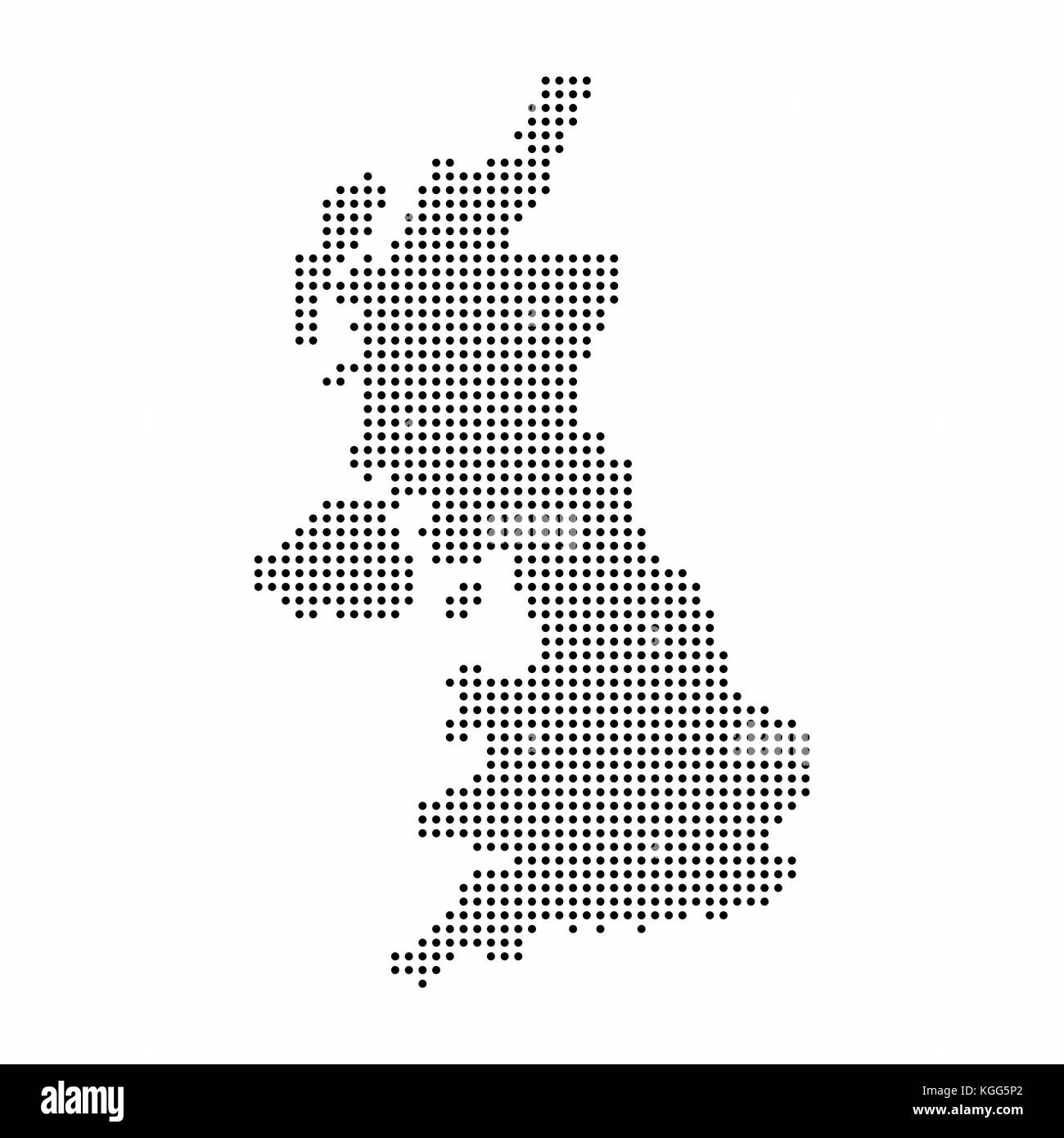 UK country map made from abstract halftone dot pattern Stock Vector ...