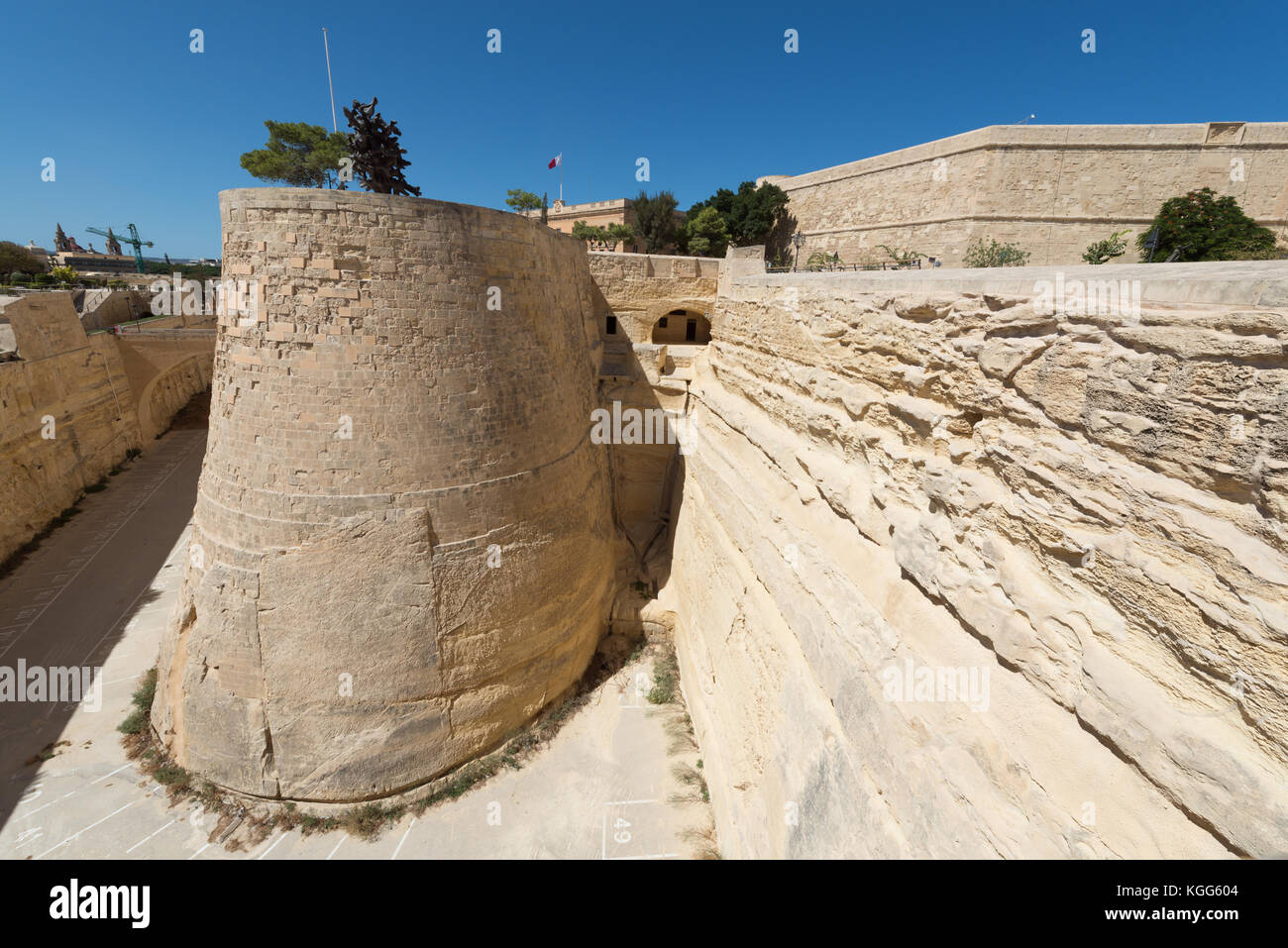 Walls of Valletta (Malta Stock Photo - Alamy
