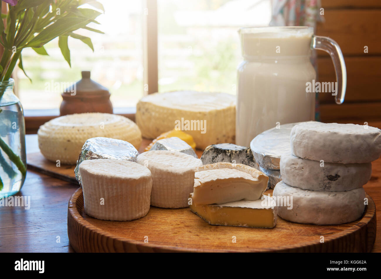 Set of different cheese Stock Photo - Alamy