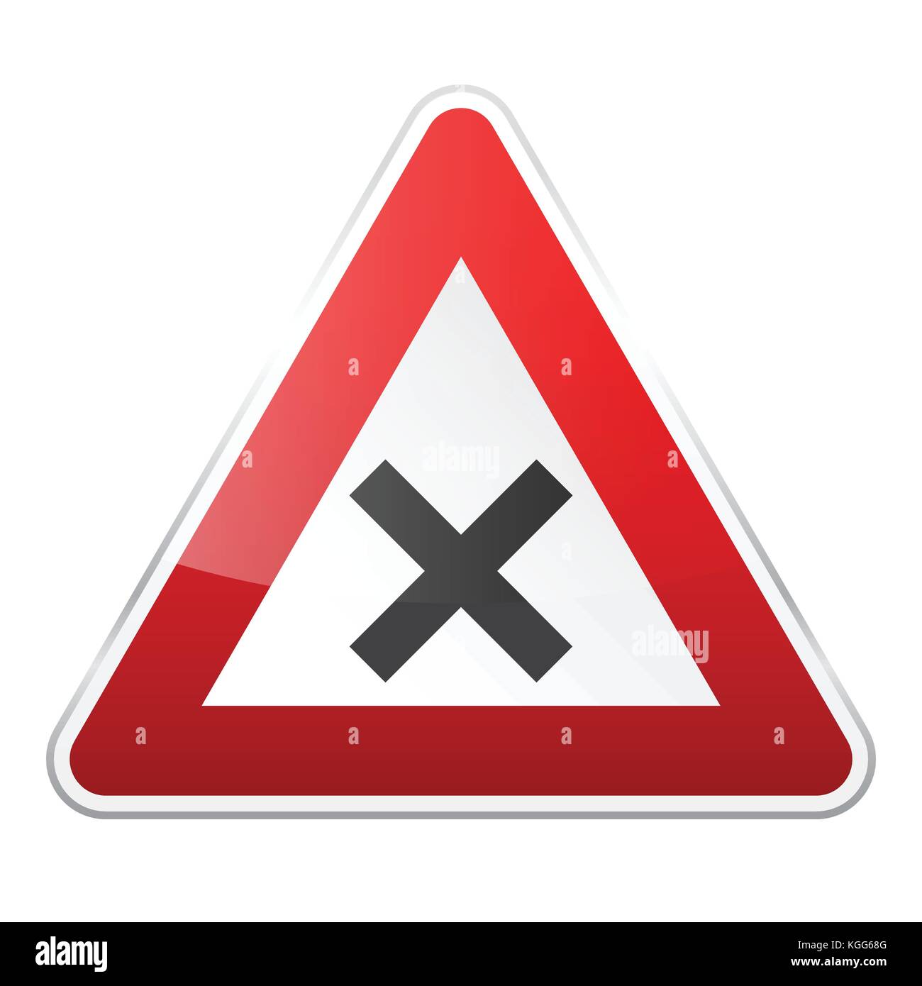 Road red sign on white background. Road traffic control.Lane usage ...