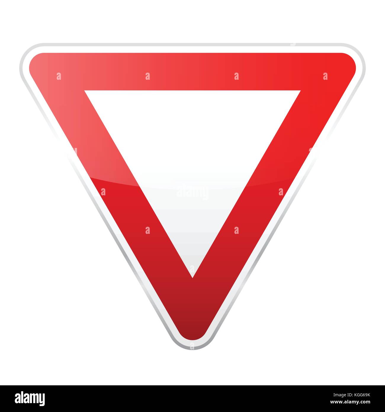 Road red sign on white background. Road traffic control.Lane usage ...