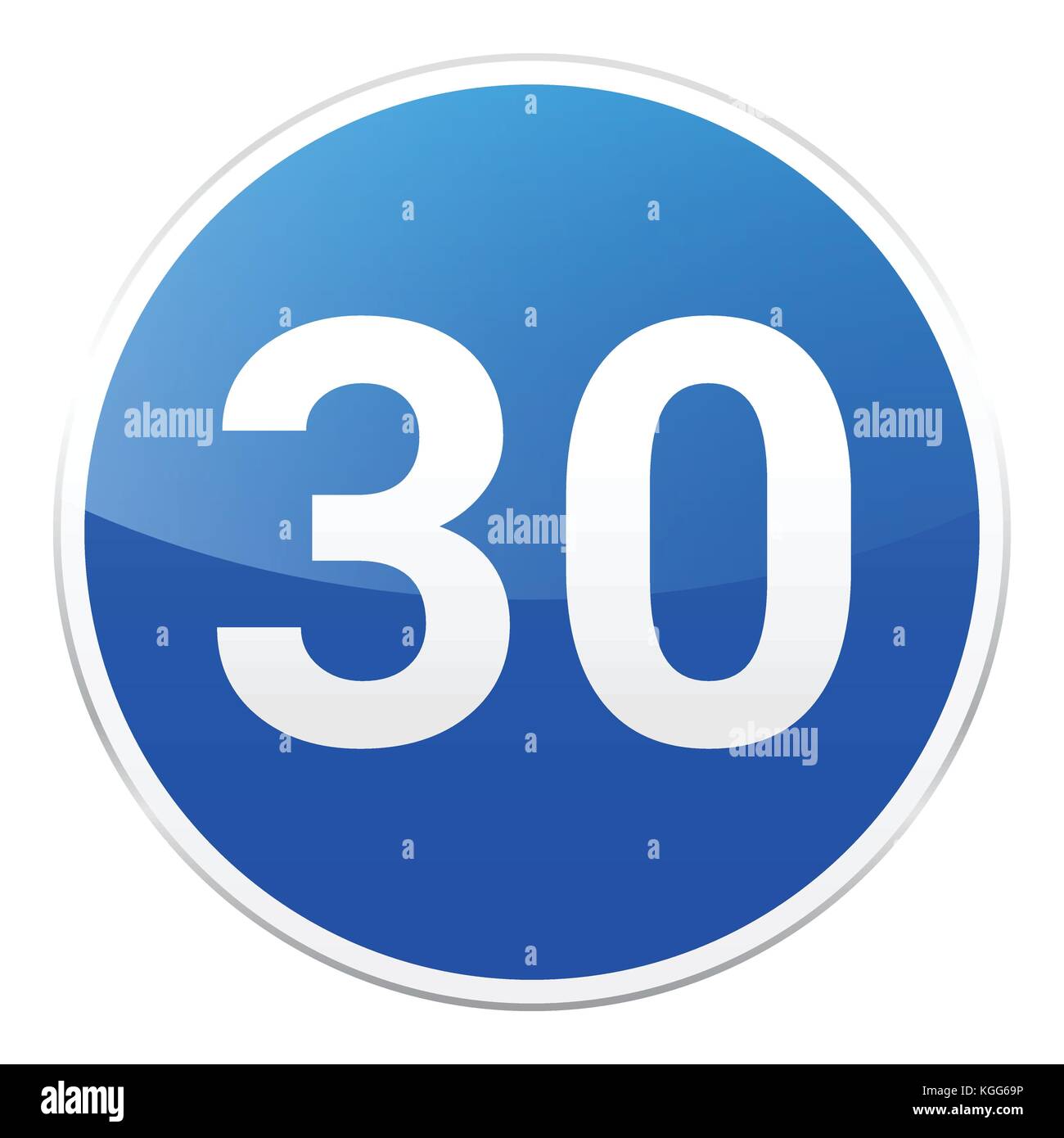 Road blue sign on white background. Road traffic control.Lane usage ...