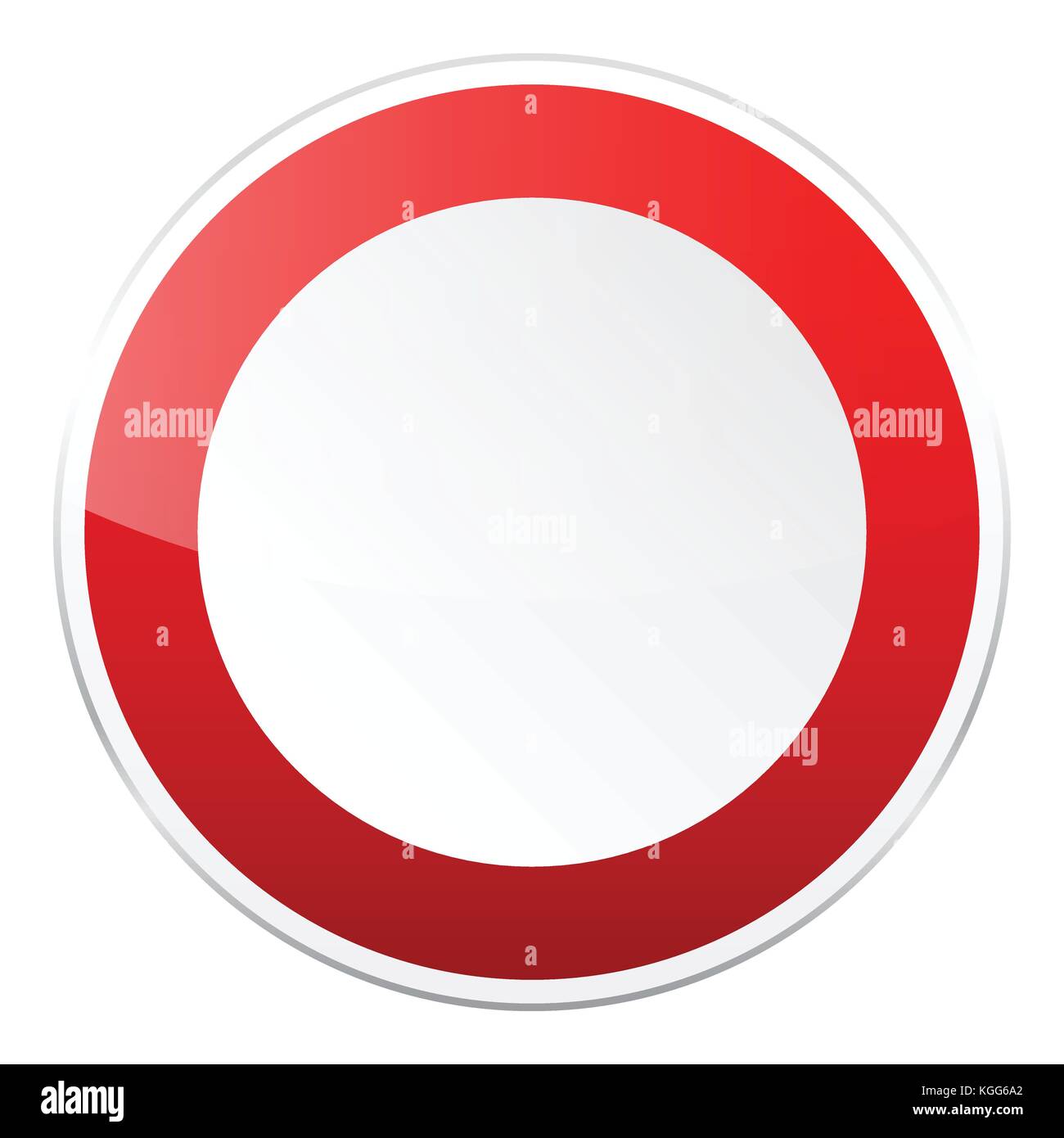 Road red sign on white background. Road traffic control.Lane usage ...