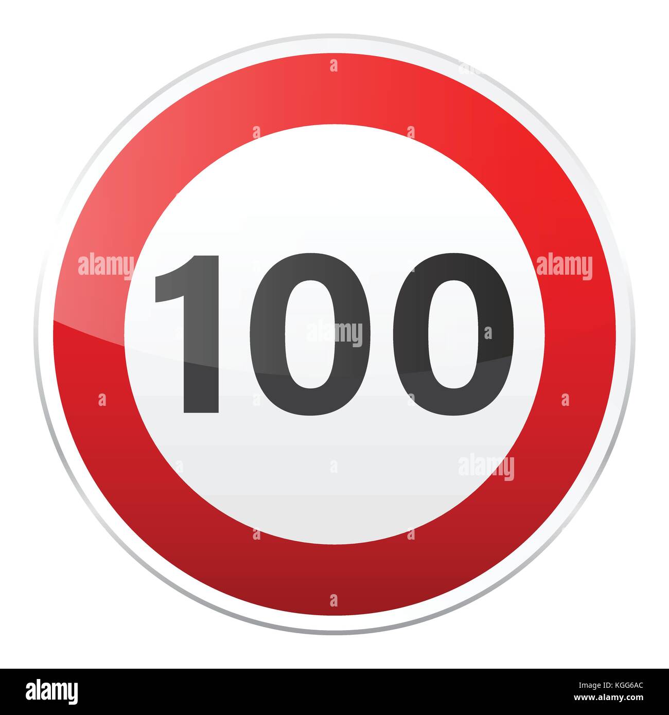 Road red sign on white background. Road traffic control.Lane usage ...