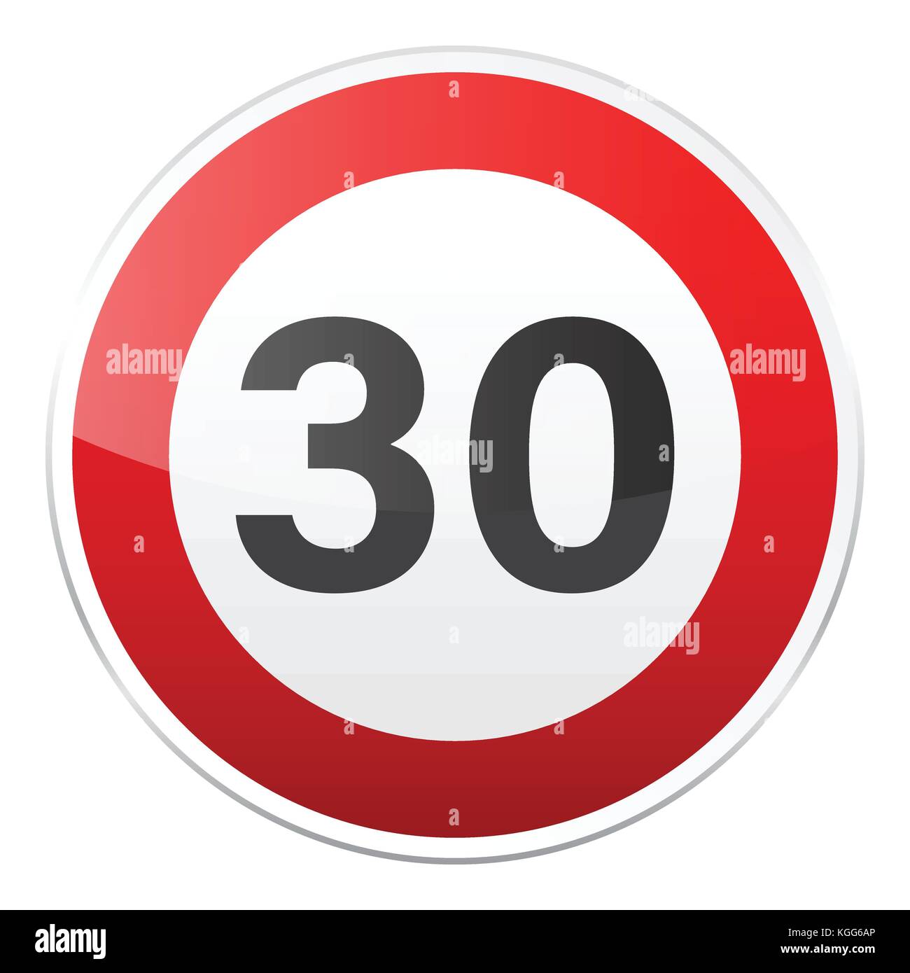 Road red sign on white background. Road traffic control.Lane usage ...