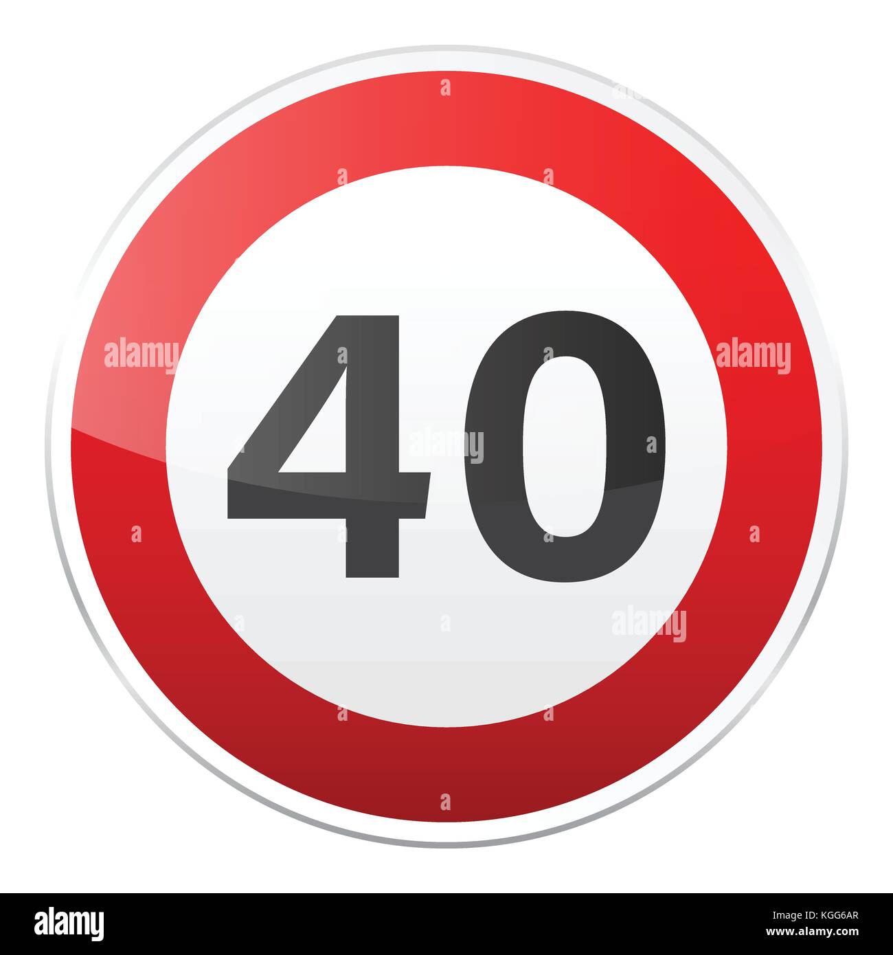 Road red sign on white background. Road traffic control.Lane usage ...