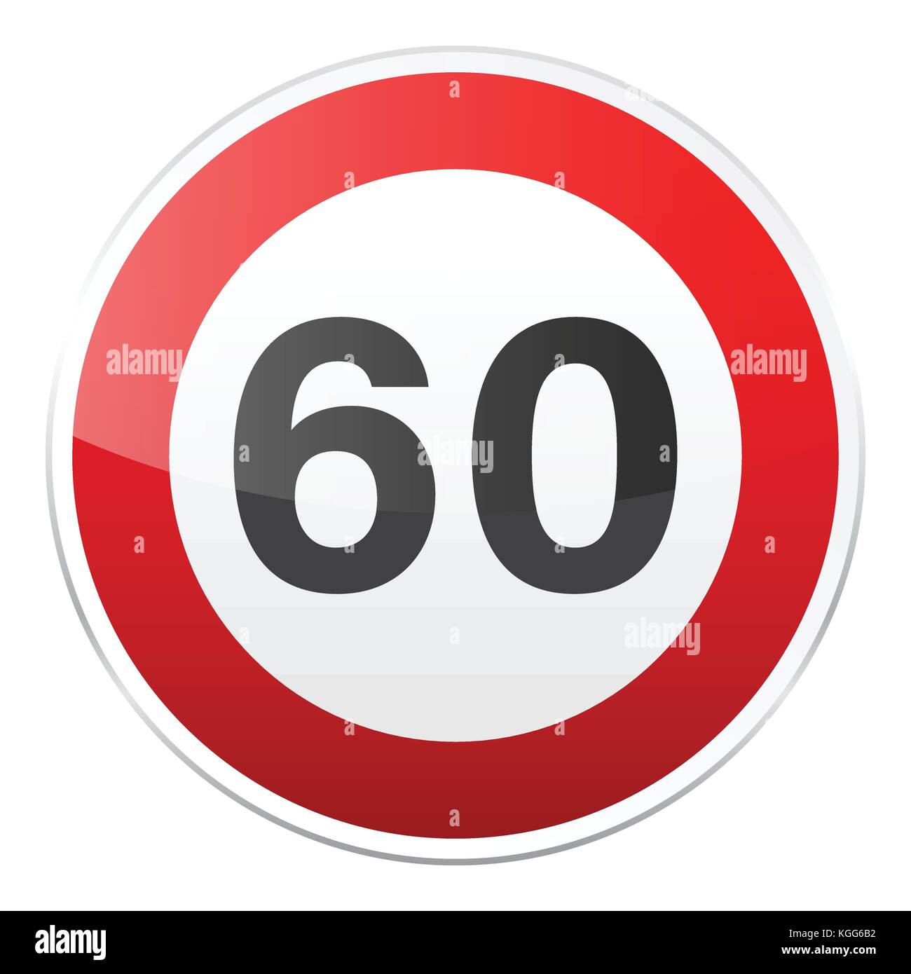 Road red sign on white background. Road traffic control.Lane usage ...