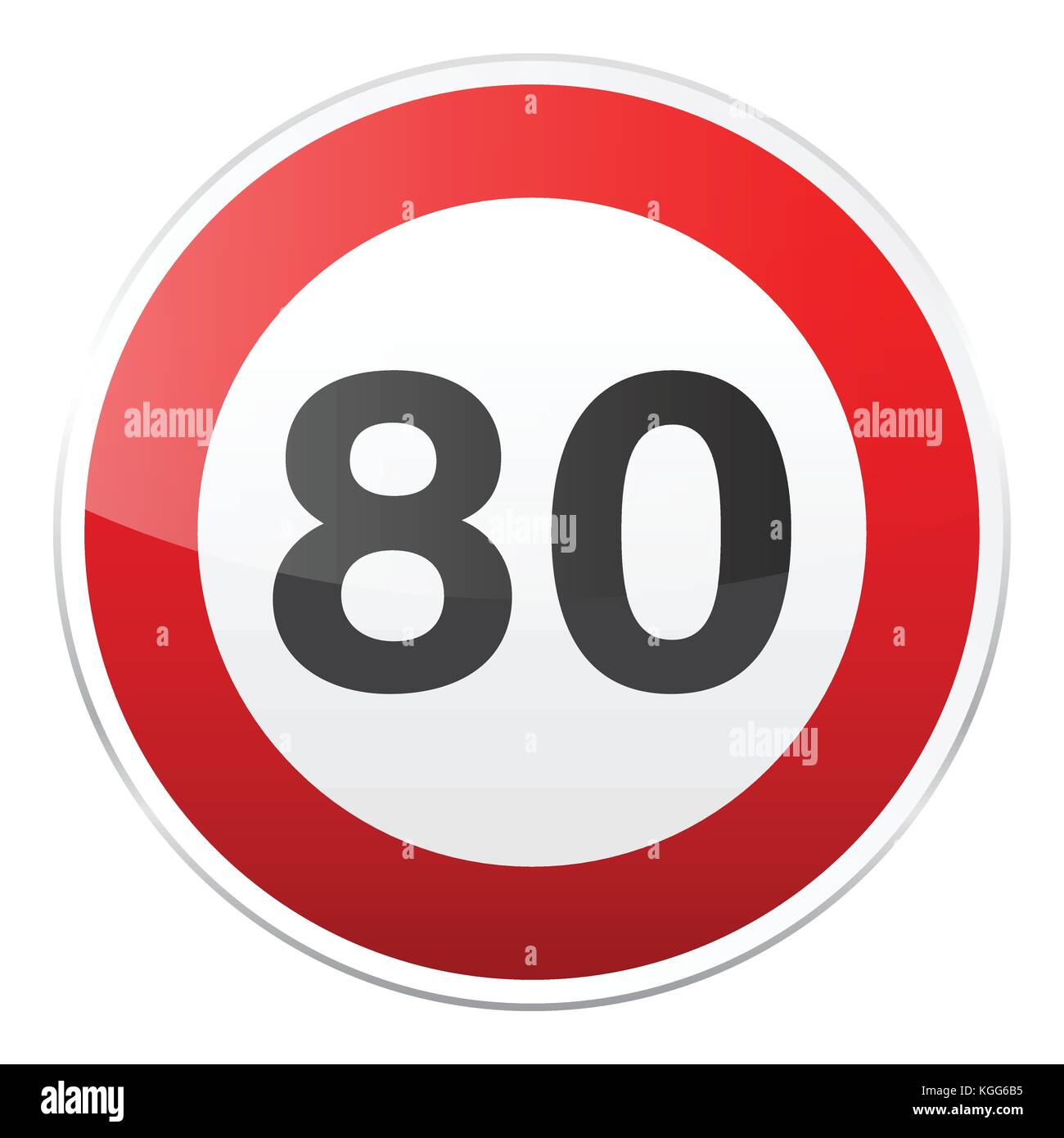 Road red sign on white background. Road traffic control.Lane usage ...