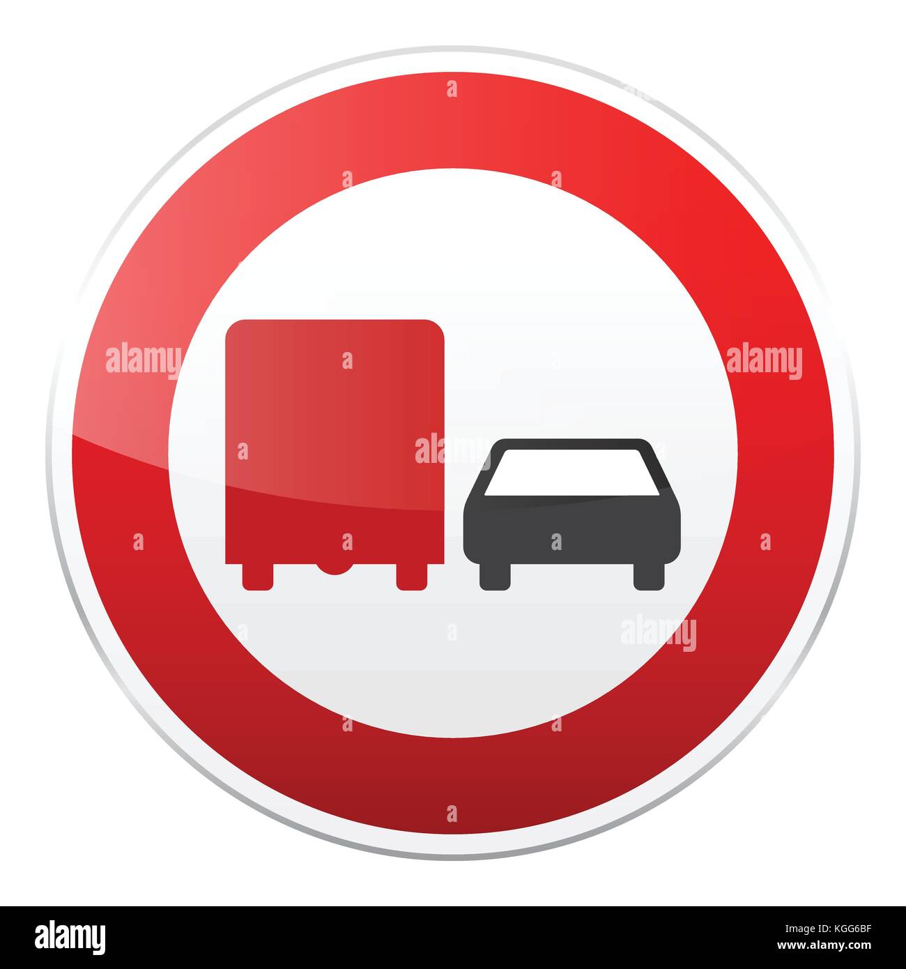 Road red sign on white background. Road traffic control.Lane usage ...