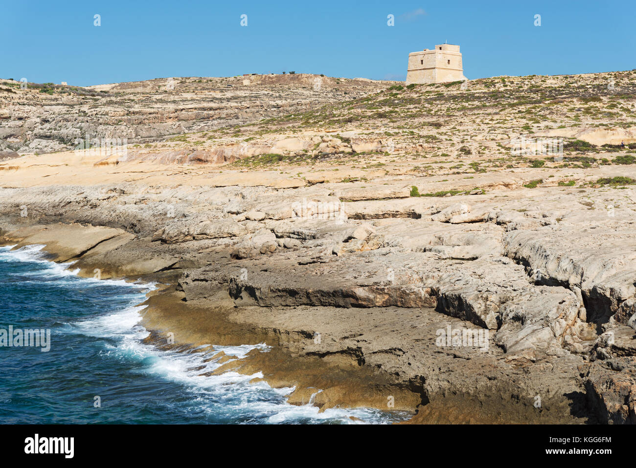 Dwejra tower on the island of Gozo Stock Photo - Alamy