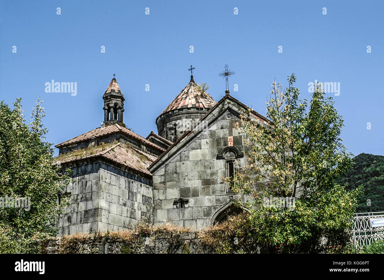 View of the crosses of the round dome of the temple of Gregory the ...