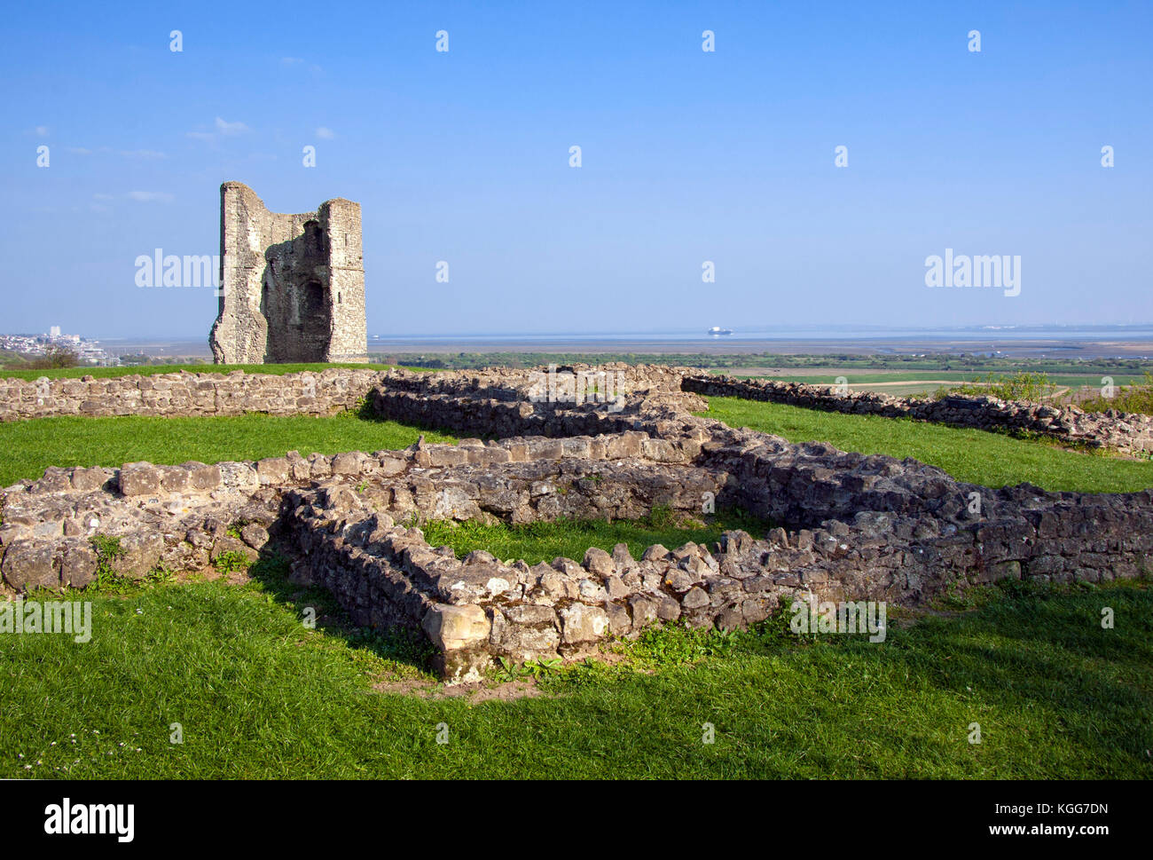 Hadleigh Castle overlooking River Thames Essex Stock Photo - Alamy