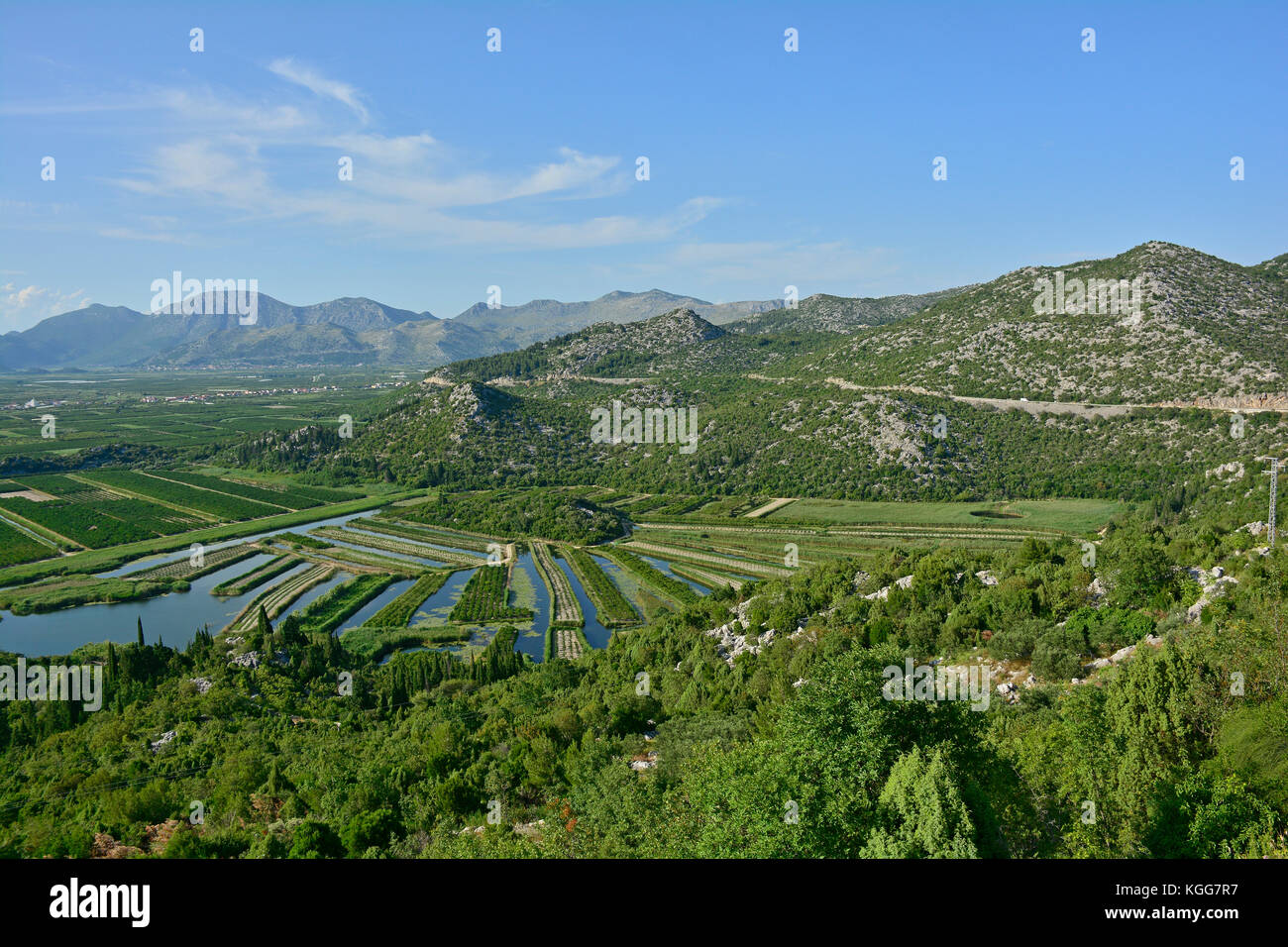The landscape near the village of Raba in the coastal Dubrovnik–Neretva ...