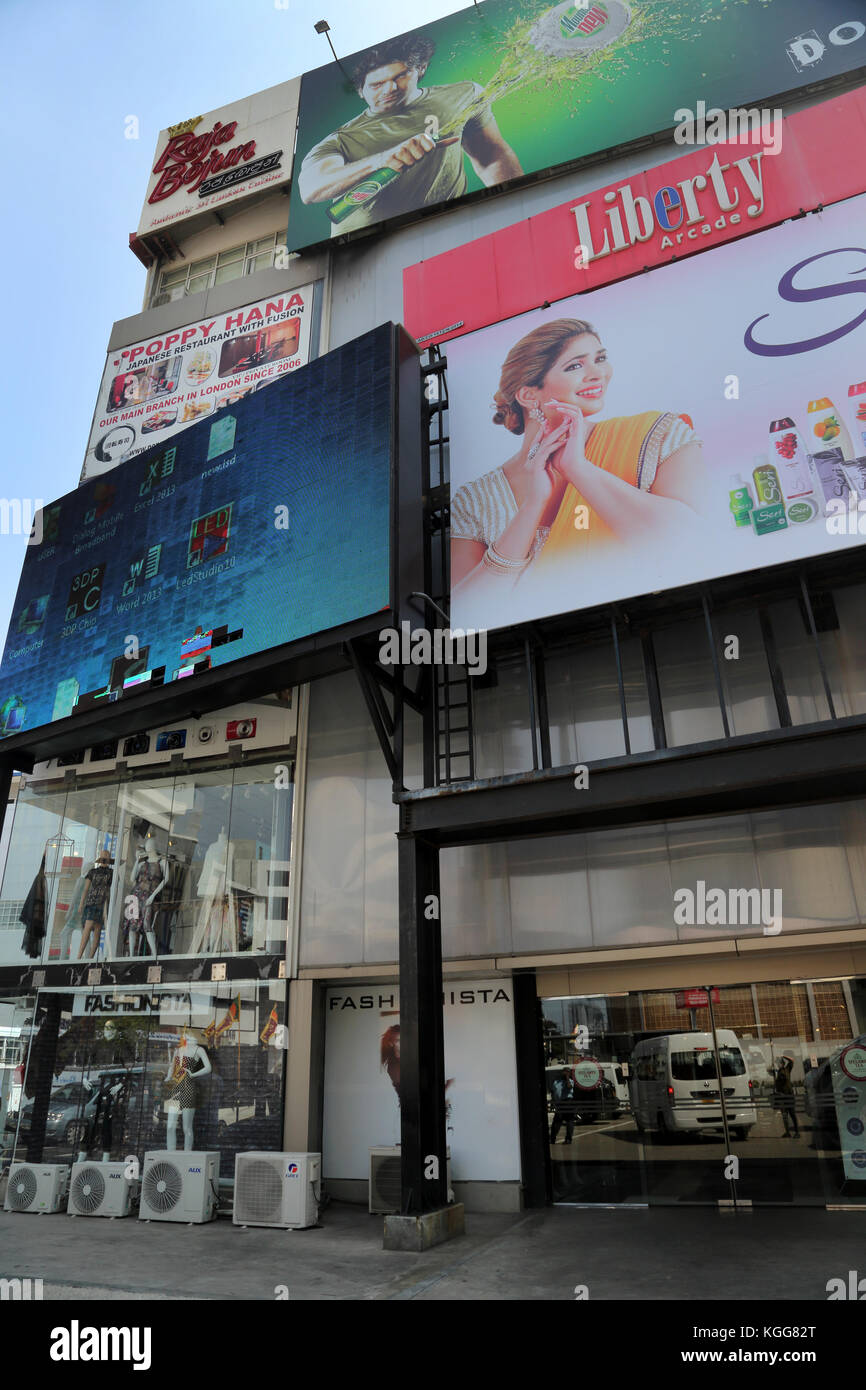 Colombo Sri Lanka Dharmapala Mawatha Liberty Arcade and Billboards ...