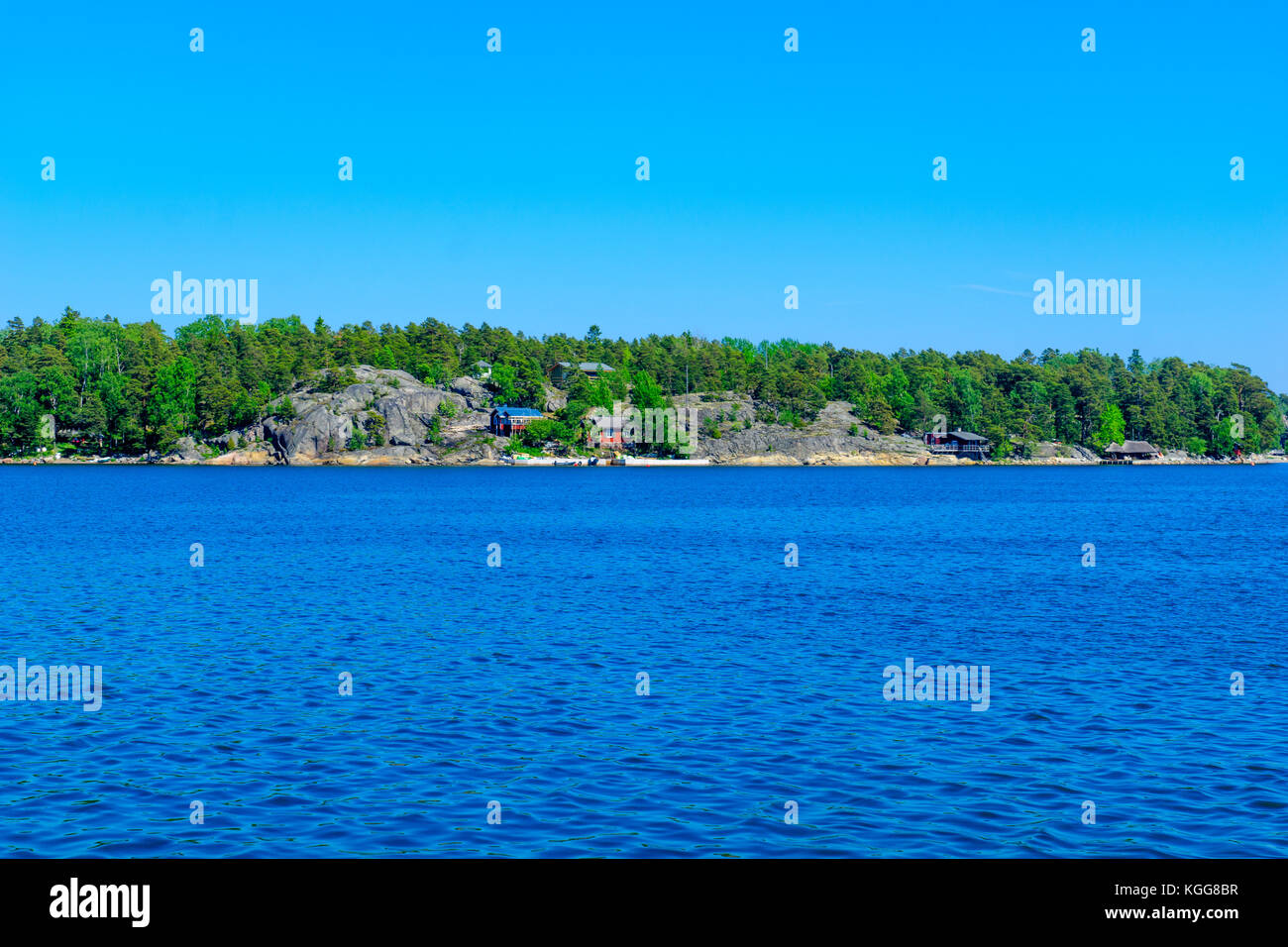 View of the coast of Santahamina island, in Helsinki, Finland Stock ...