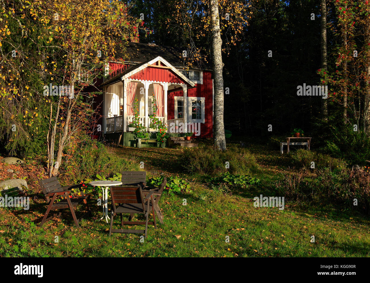 UMEA, SWEDEN ON SEPTEMBER 23, 2010. View of an old, wooden building ...
