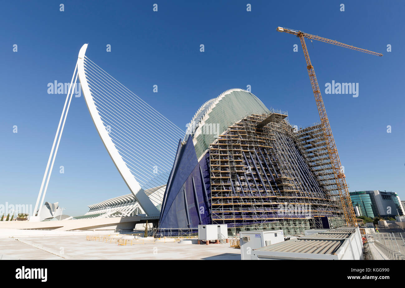 Valencia, Spain. October 25, 2017: The Agora is a large covered square ...
