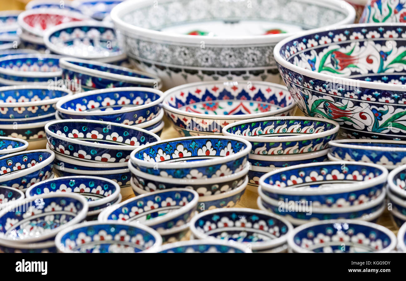 Traditional Turkish decorative ceramics for interior decoration Stock ...