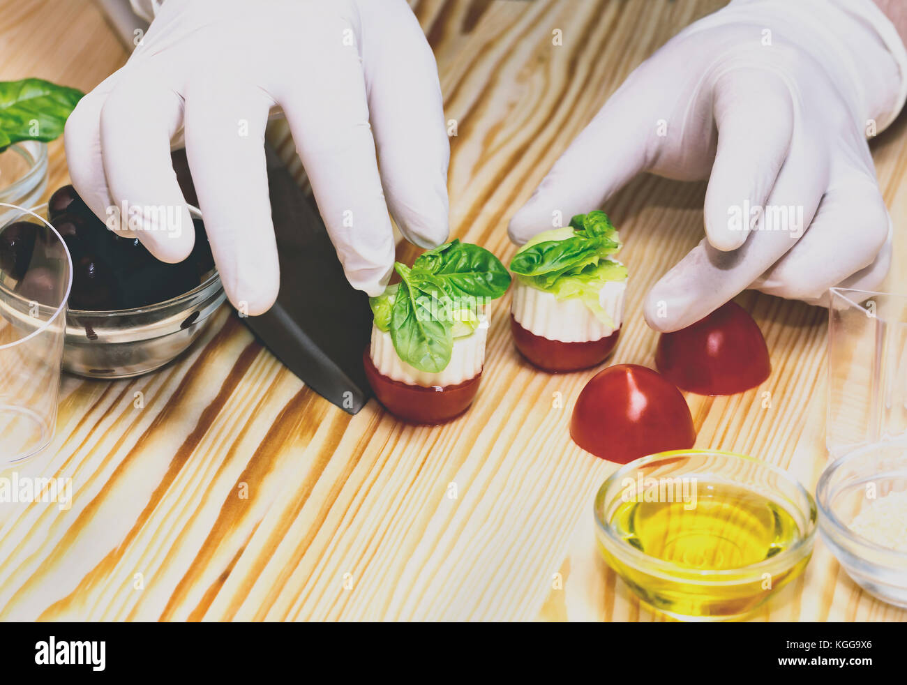 Chef preparing canapes hi-res stock photography and images - Alamy