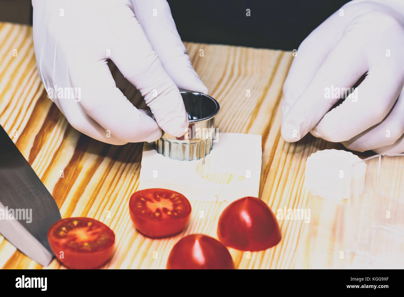 Preparing canapes hi-res stock photography and images - Alamy