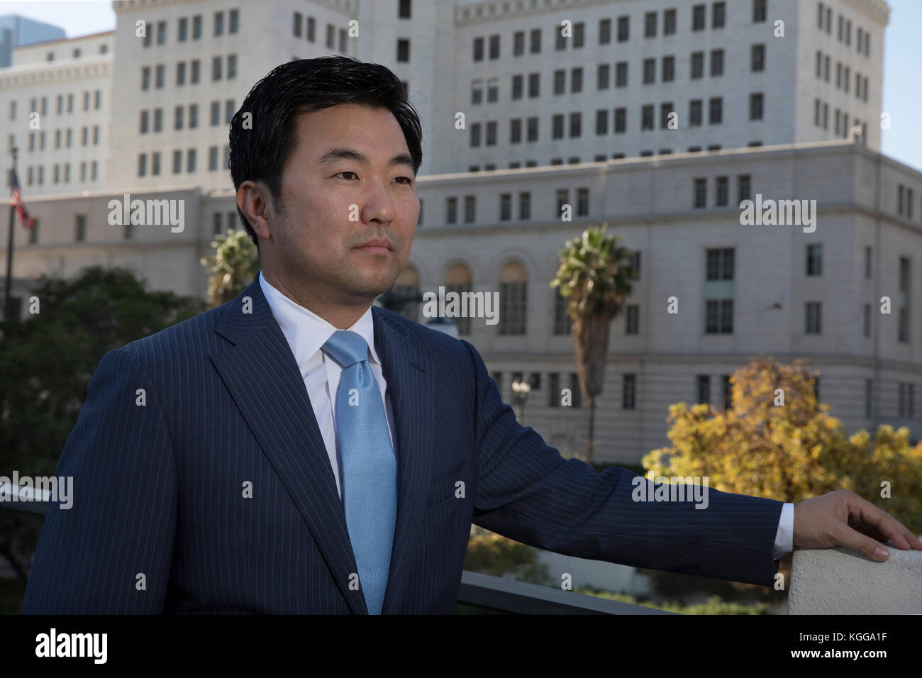 Councilman David Ryu outside LA City Hall in Los Angeles Stock Photo ...