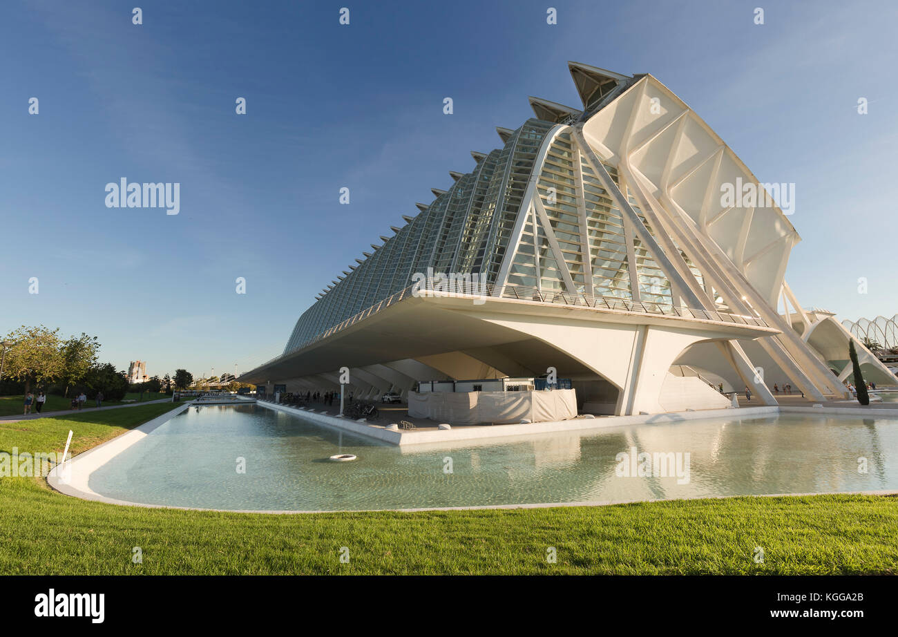 Valencia, Spain. October 25, 2017: The Prince Felipe Science Museum a ...