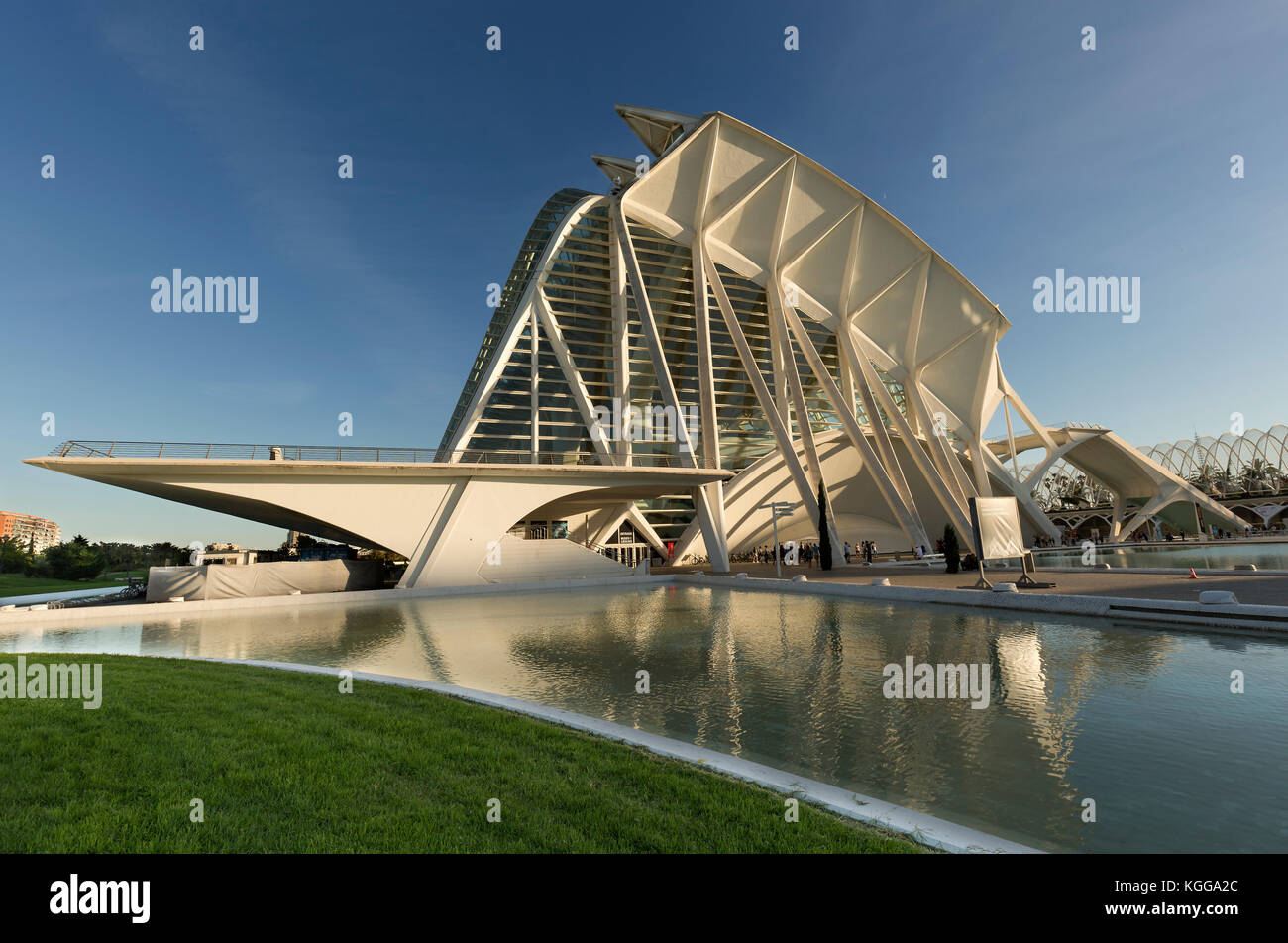 Valencia, Spain. October 25, 2017: The Prince Felipe Science Museum a ...