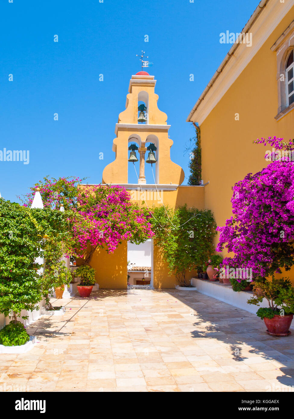 Paleokastritsa Monastery, Corfu, Greece Stock Photo - Alamy