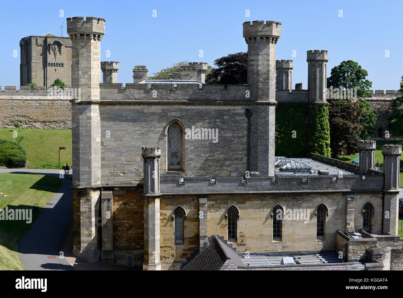 Lincoln Castle and grounds following renovation Stock Photo - Alamy