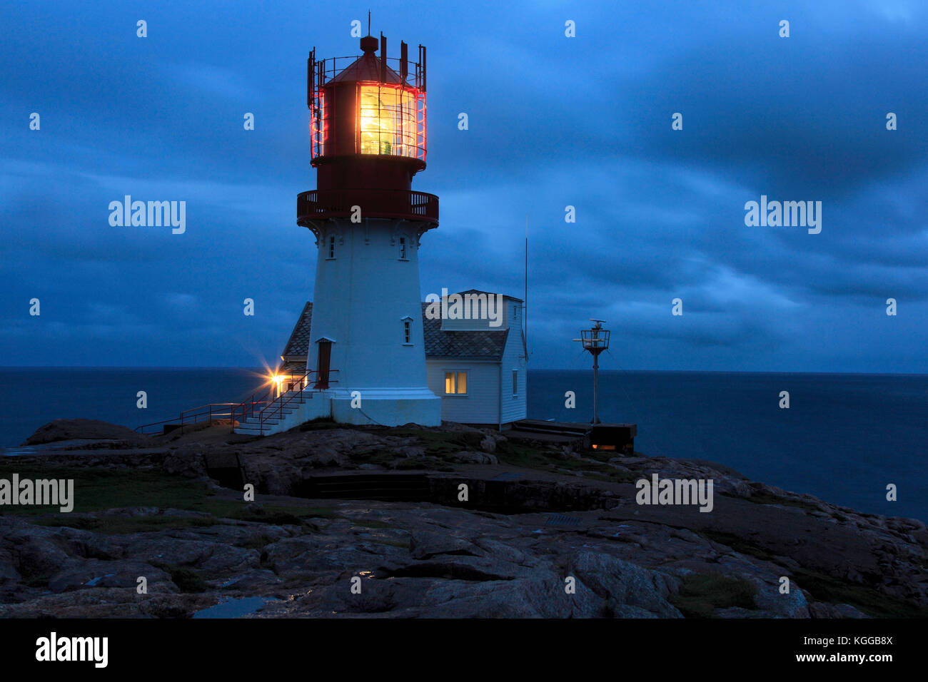 Photo of the Lindesnes Lighthouse, Neset peninsula, southernmost tip ...