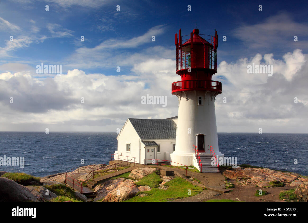 Photo of the Lindesnes Lighthouse, Neset peninsula, southernmost tip ...