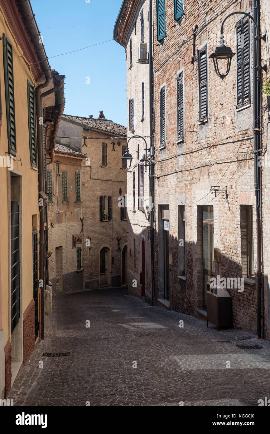 Corinaldo (Ancona, Marches, Italy): the historic town at morning ...