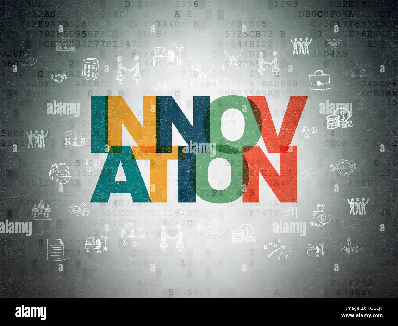 Finance concept: Innovation on Digital Data Paper background Stock ...