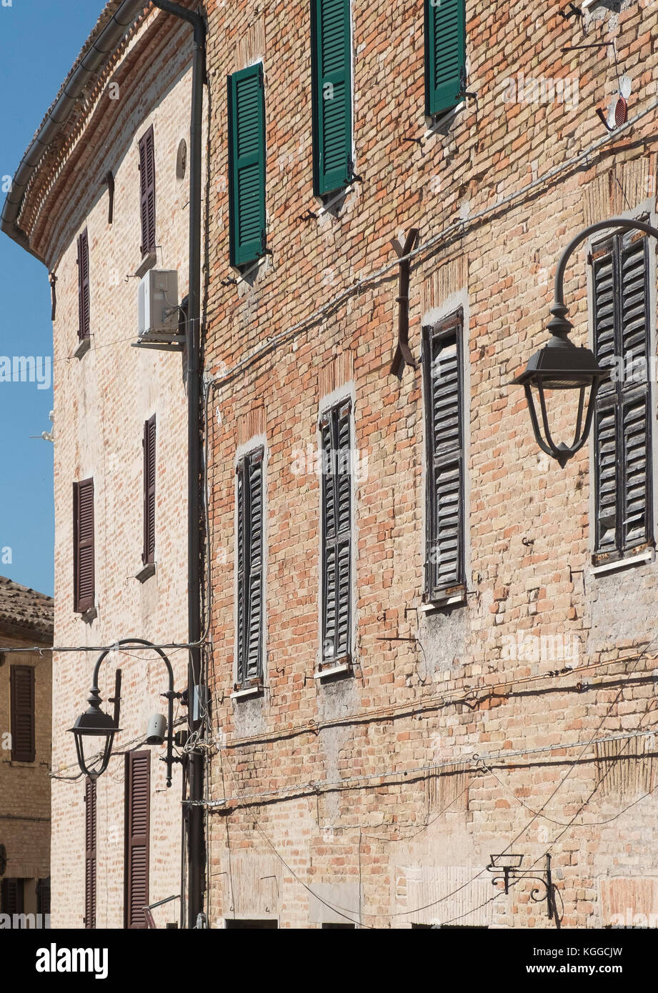 Corinaldo (Ancona, Marches, Italy): the historic town at morning ...