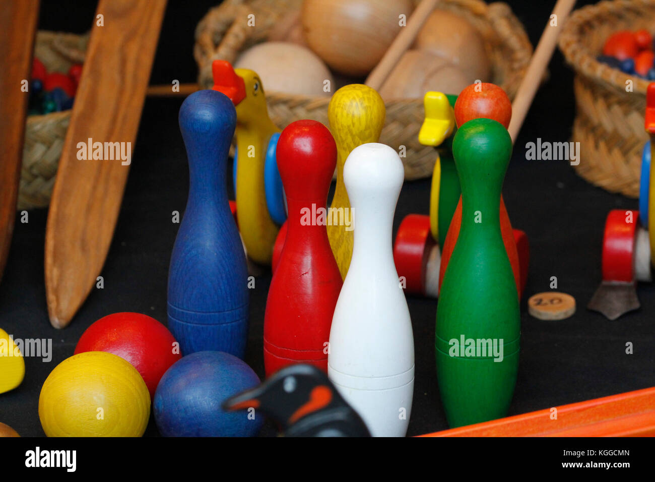 Wooden toys medieval Stock Photo - Alamy
