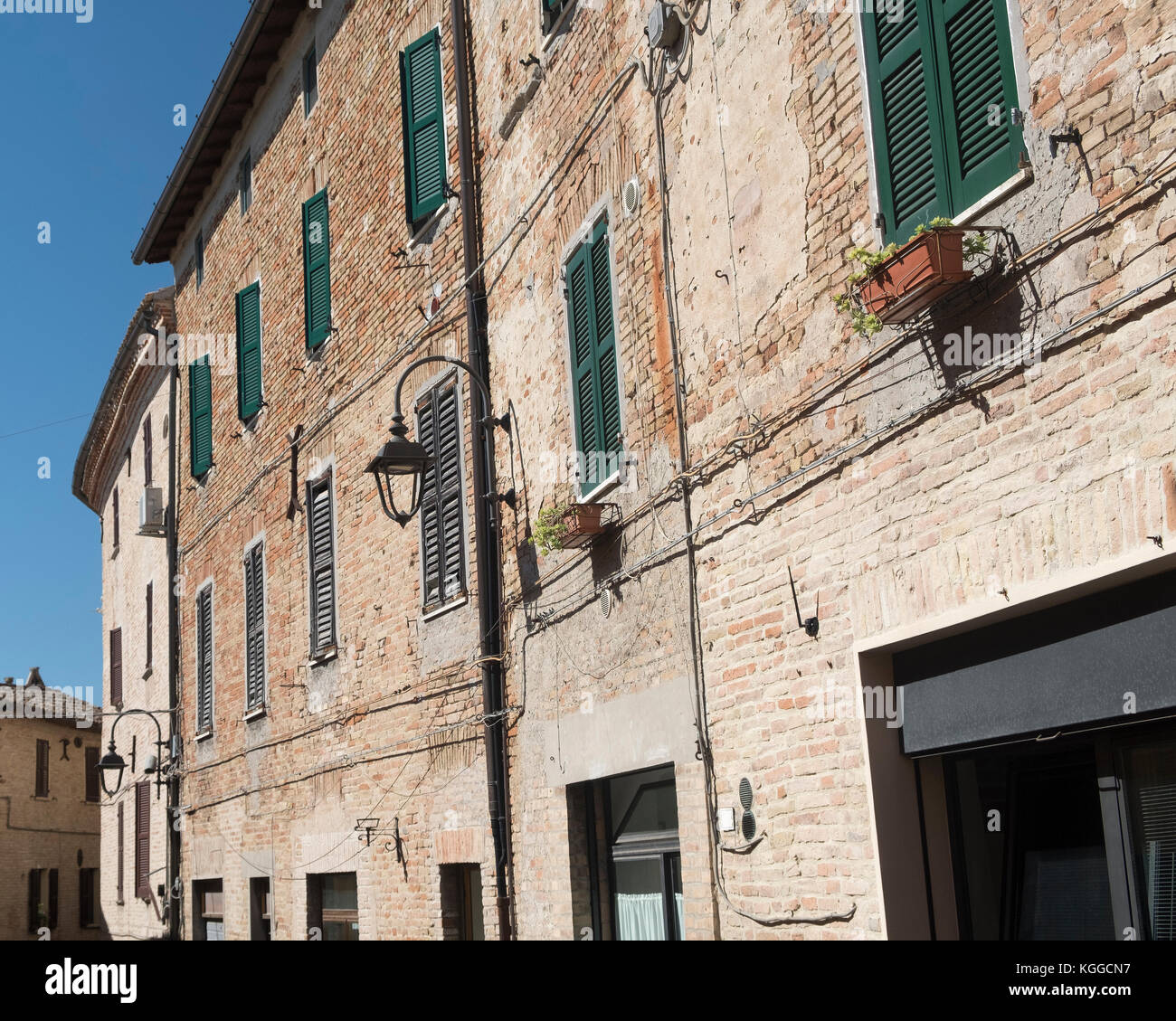 Corinaldo (Ancona, Marches, Italy): the historic town at morning ...