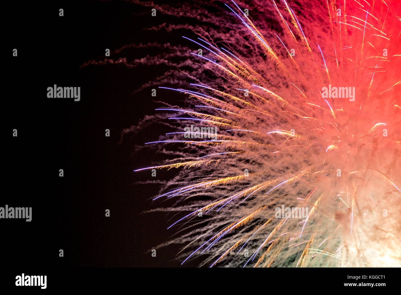 Beautiful color shades of fireworks Stock Photo - Alamy