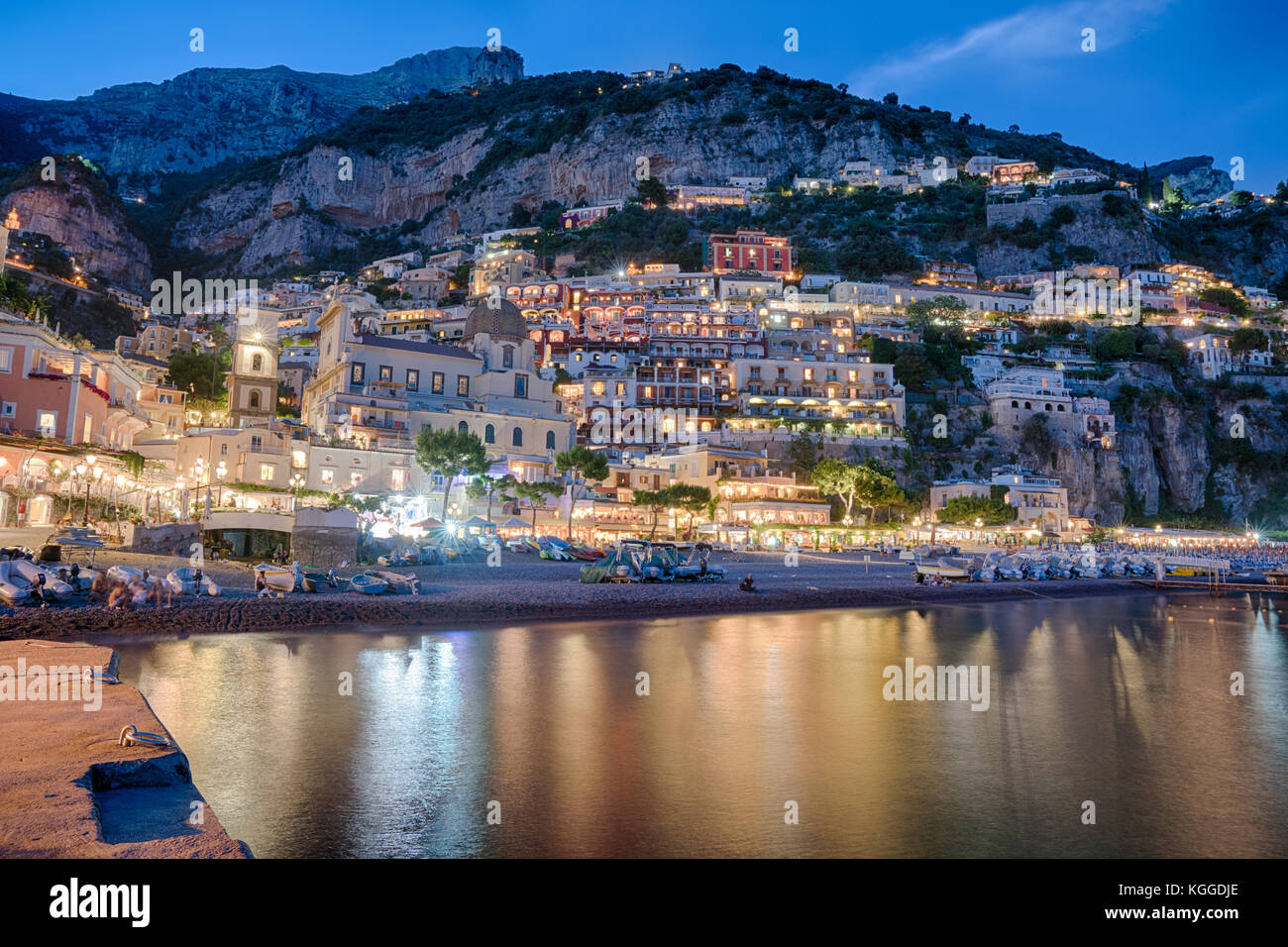 Positano beach sunset hi-res stock photography and images - Alamy