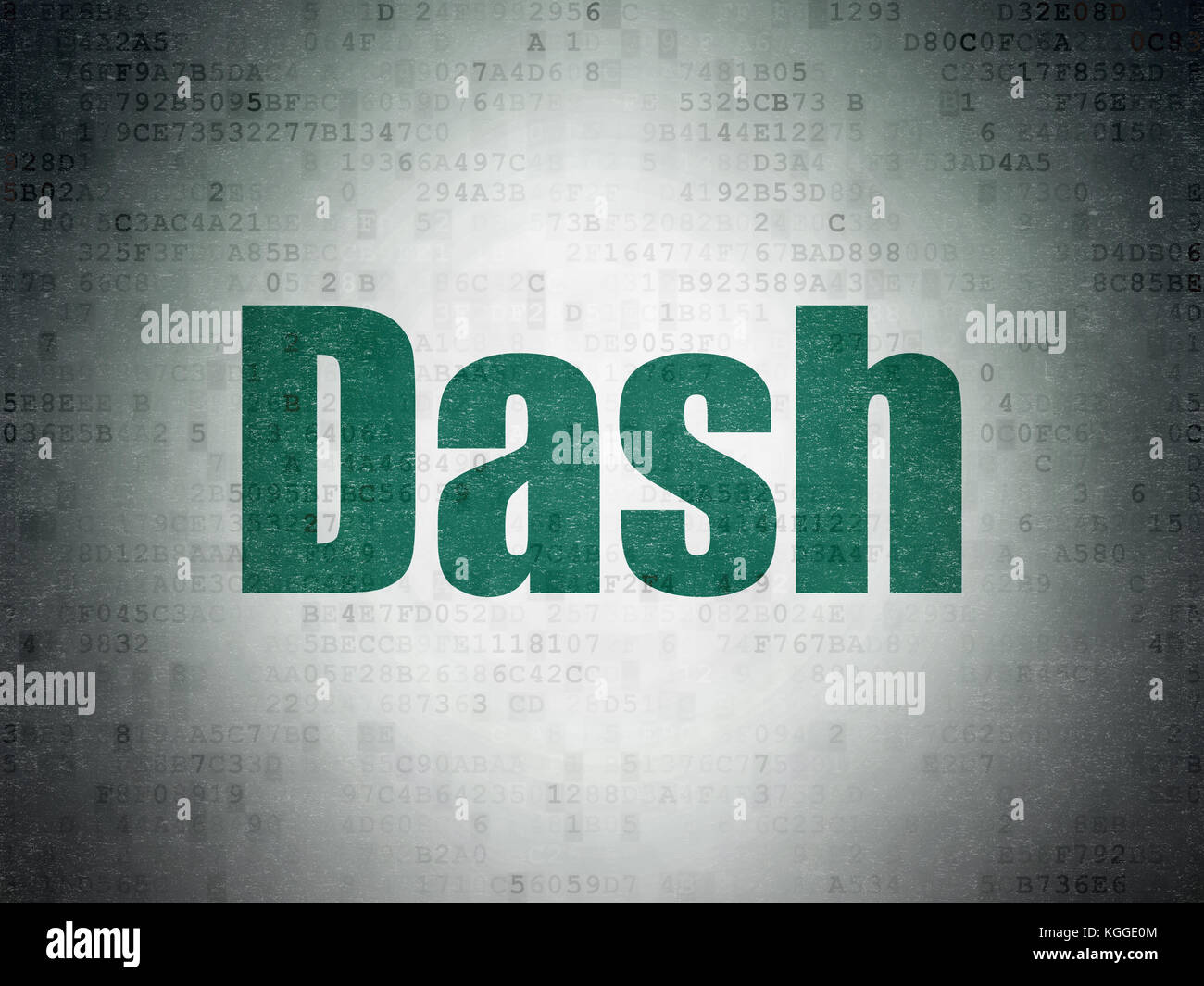 Blockchain concept: Dash on Digital Data Paper background Stock Photo ...