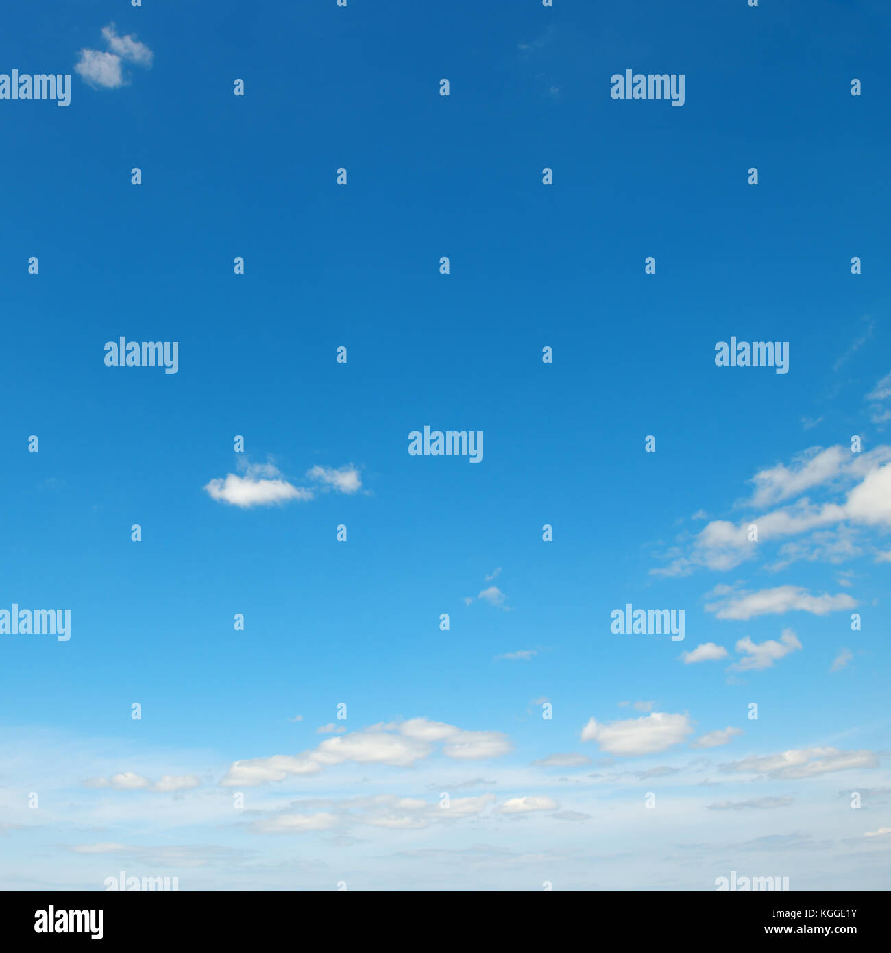 Summer blue sky and small clouds background hi-res stock photography ...