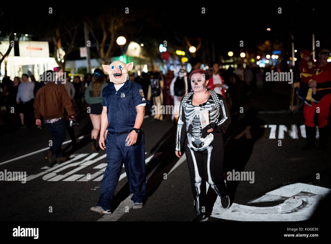 LOS ANGELES - OCTOBER 31: Halloween Parade in West Hollywood. October ...